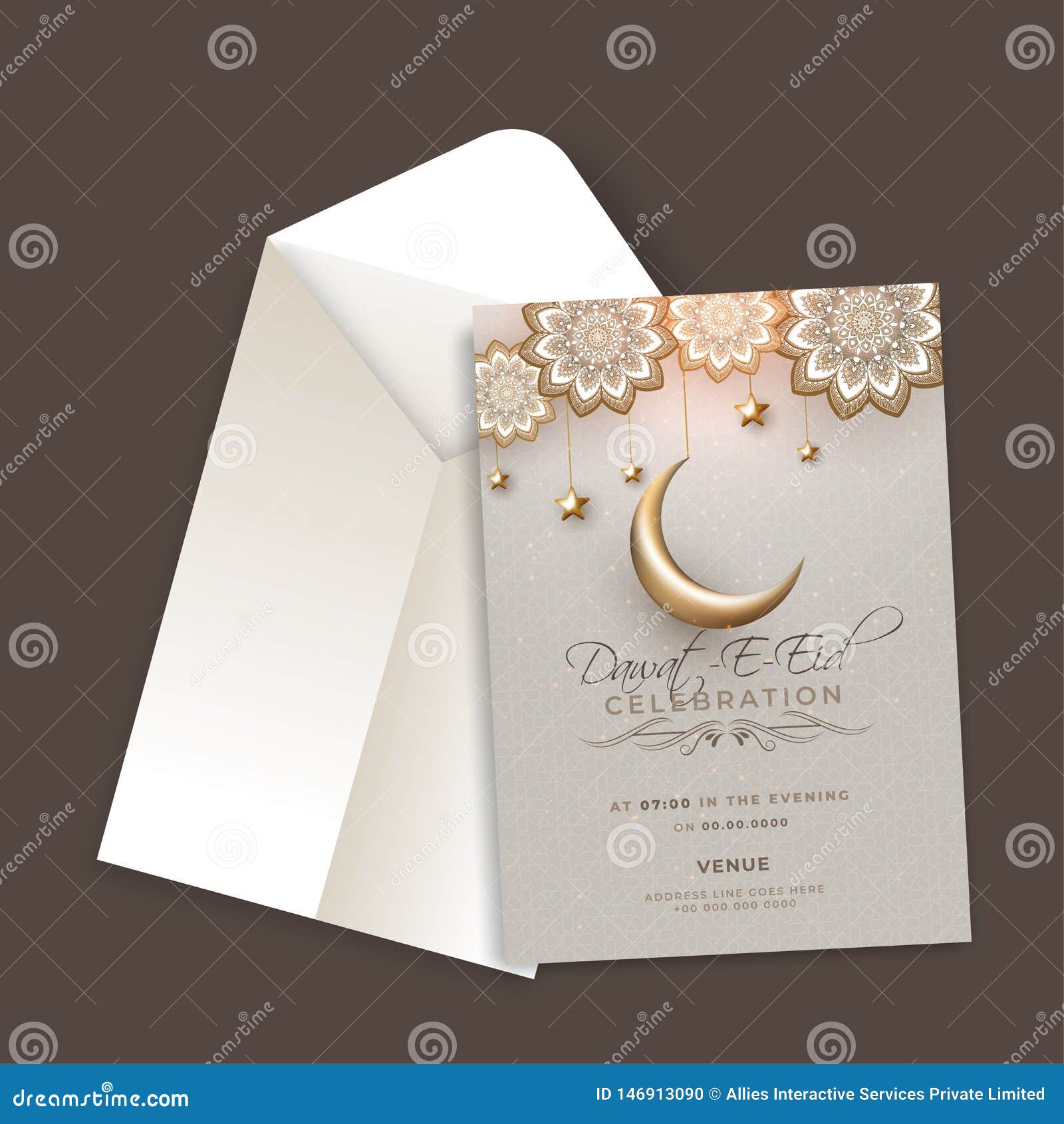 Dawat-E-Eid Celebration Invitation Card or Template Design. Stock ... Dawat-E-Eid Celebration Invitation Card or Template Design. Stock ...