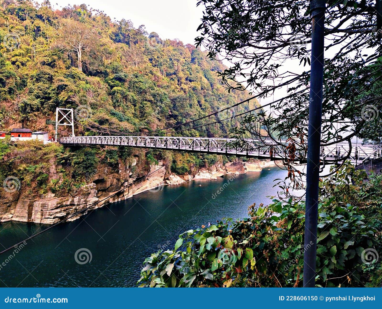 Dawki bridge ðŸŒŠ water stock photo. Image of water - 228606150