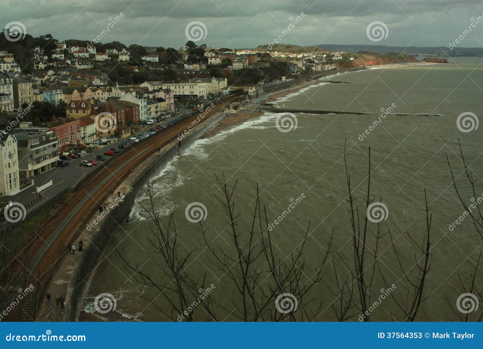 Dawlish, Devon train line stock image. Image of resort - 37564353