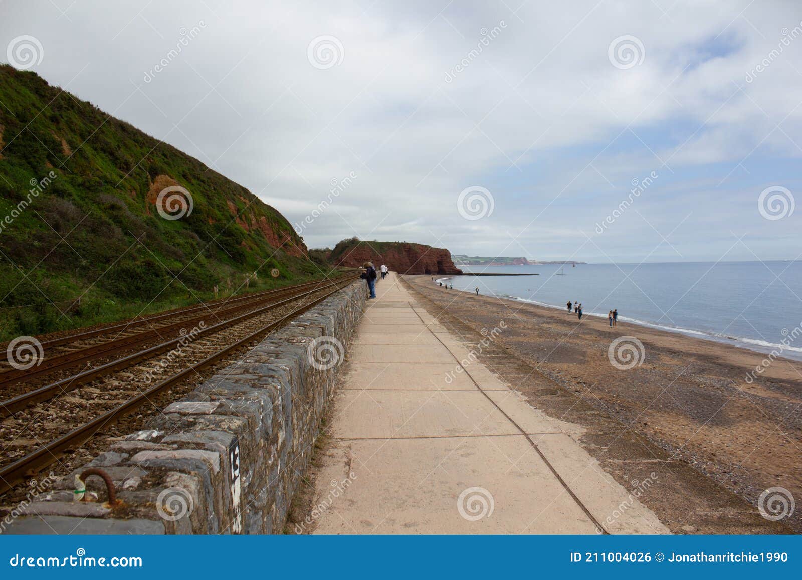 The Dawlish Sea Wall in Devon Stock Photo - Image of waterway, terrain ...