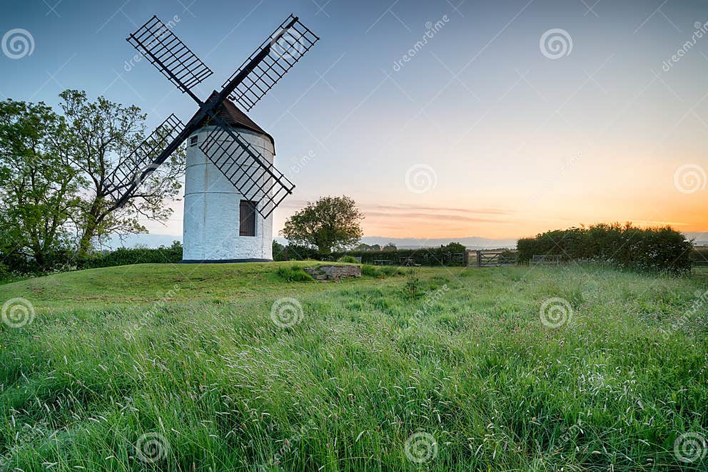 Dawn Ashton Windmill stock photo. Image of grass, british - 72706810
