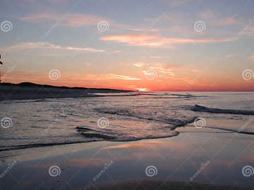 Dawn at the Beach stock image. Image of peaceful, tide - 211959