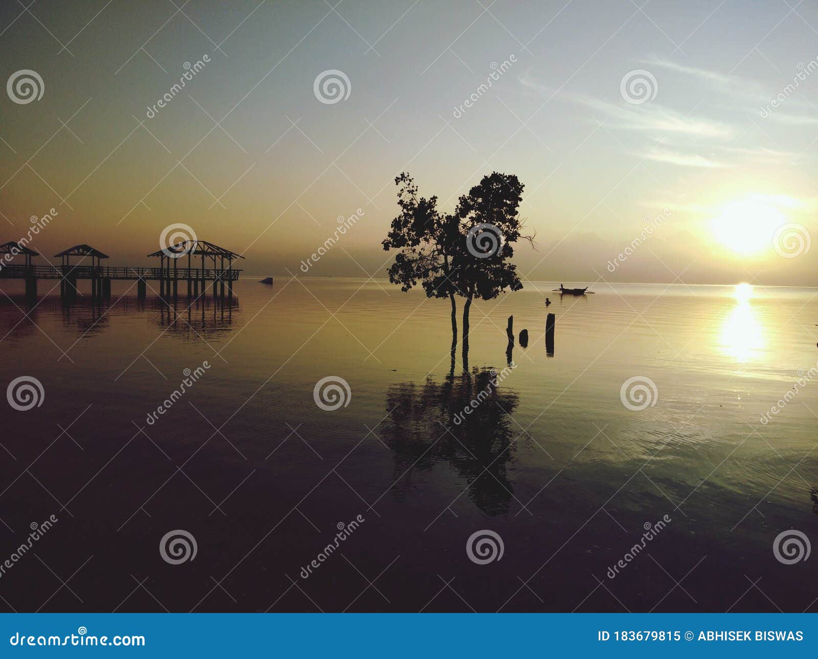 Dawn Beach Nature Reflection Stock Image - Image of reflection, refl ...