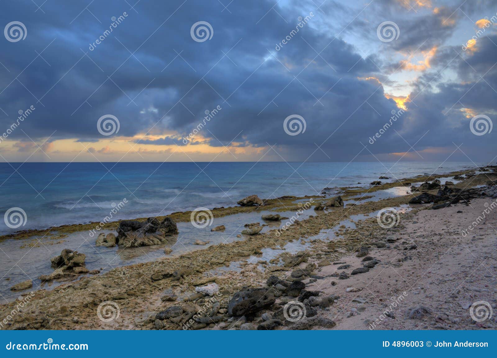 Dawn on the coral reef stock image. Image of marine, reef - 4896003