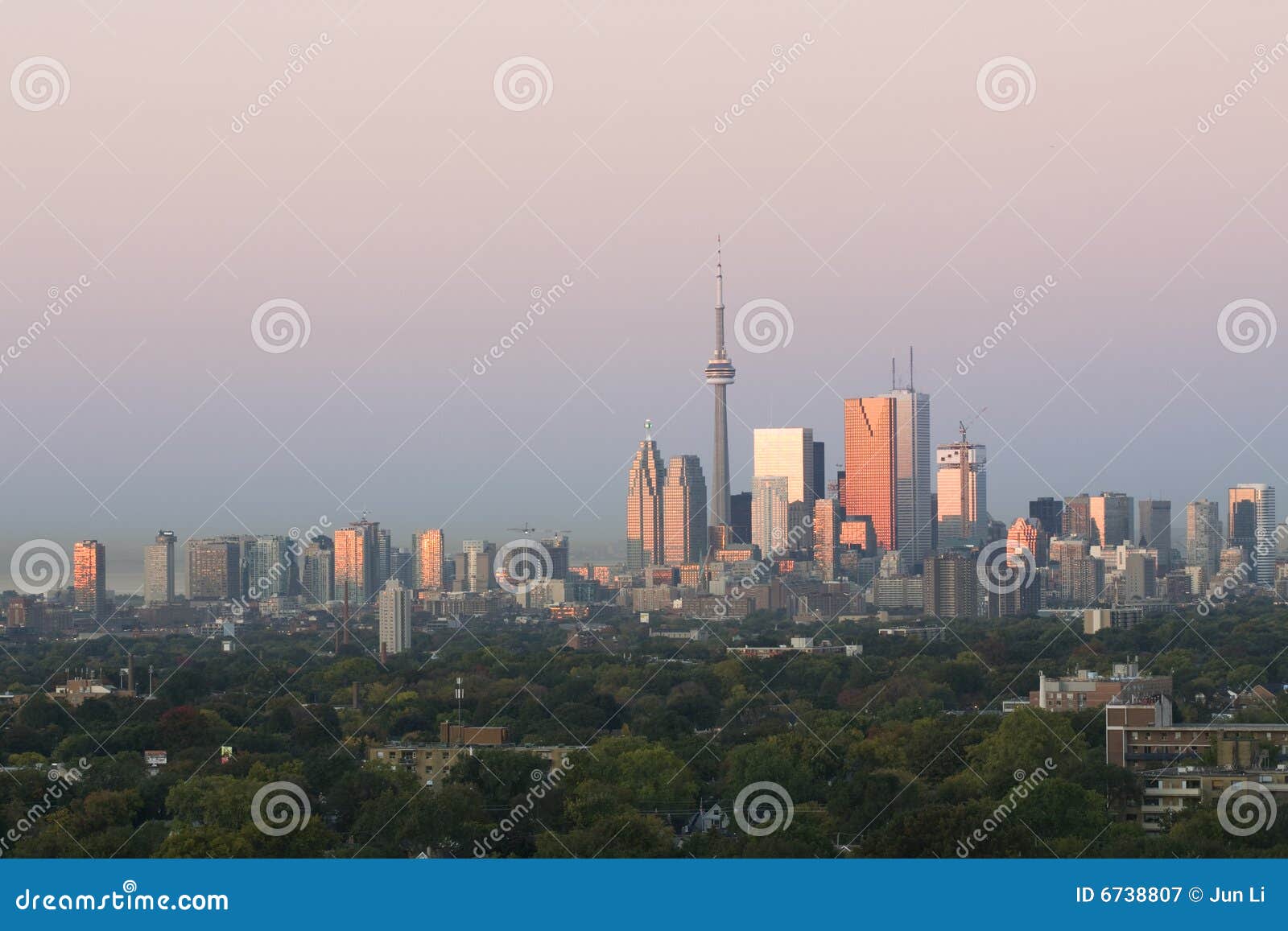 Dawn in Downtown Toronto stock image. Image of sunrise - 6738807