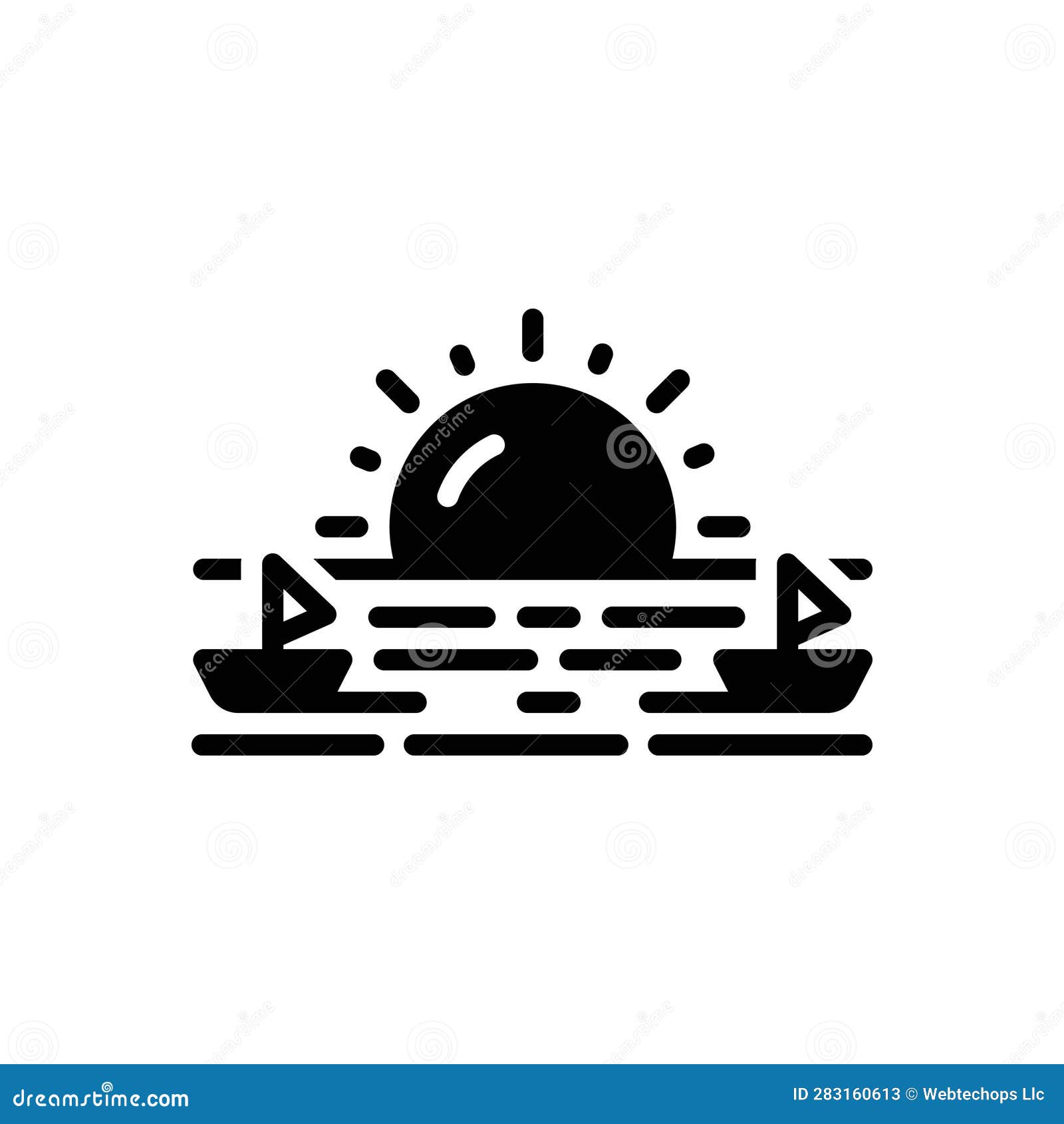 Black Solid Icon for Dawn, Daybreak and Sunset Stock Vector ...