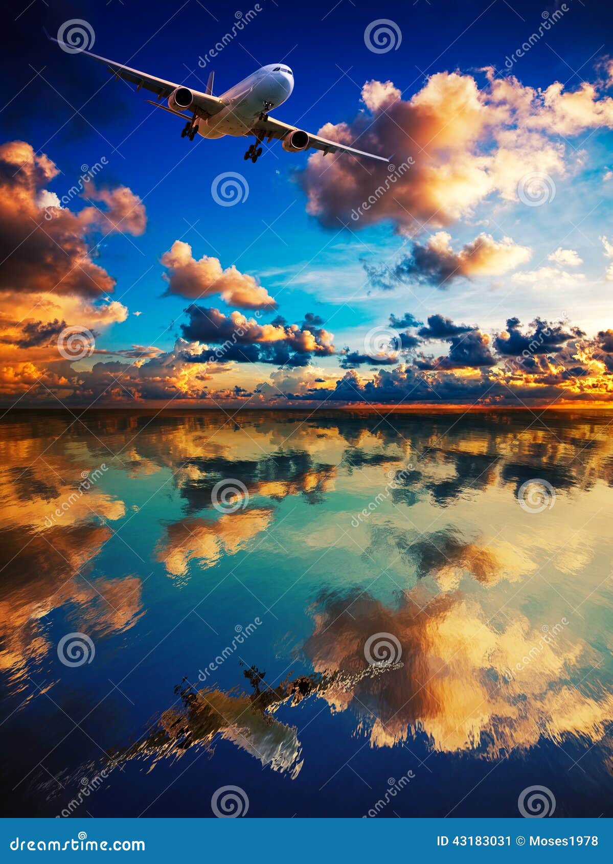 Dawn stock image. Image of plane, lake, vibrant, spectacular - 43183031
