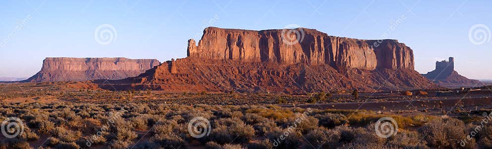 Dawn lights Sentinel Mesa stock photo. Image of nature - 8271774