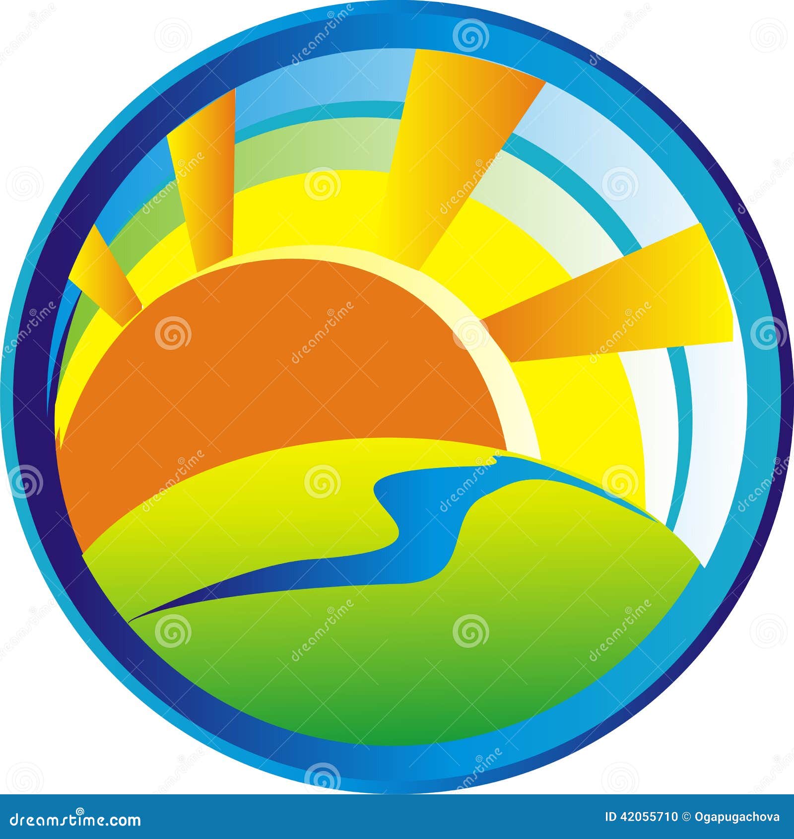 Dawn Logo in Circus vector illustratie. Illustration of wolk - 42055710