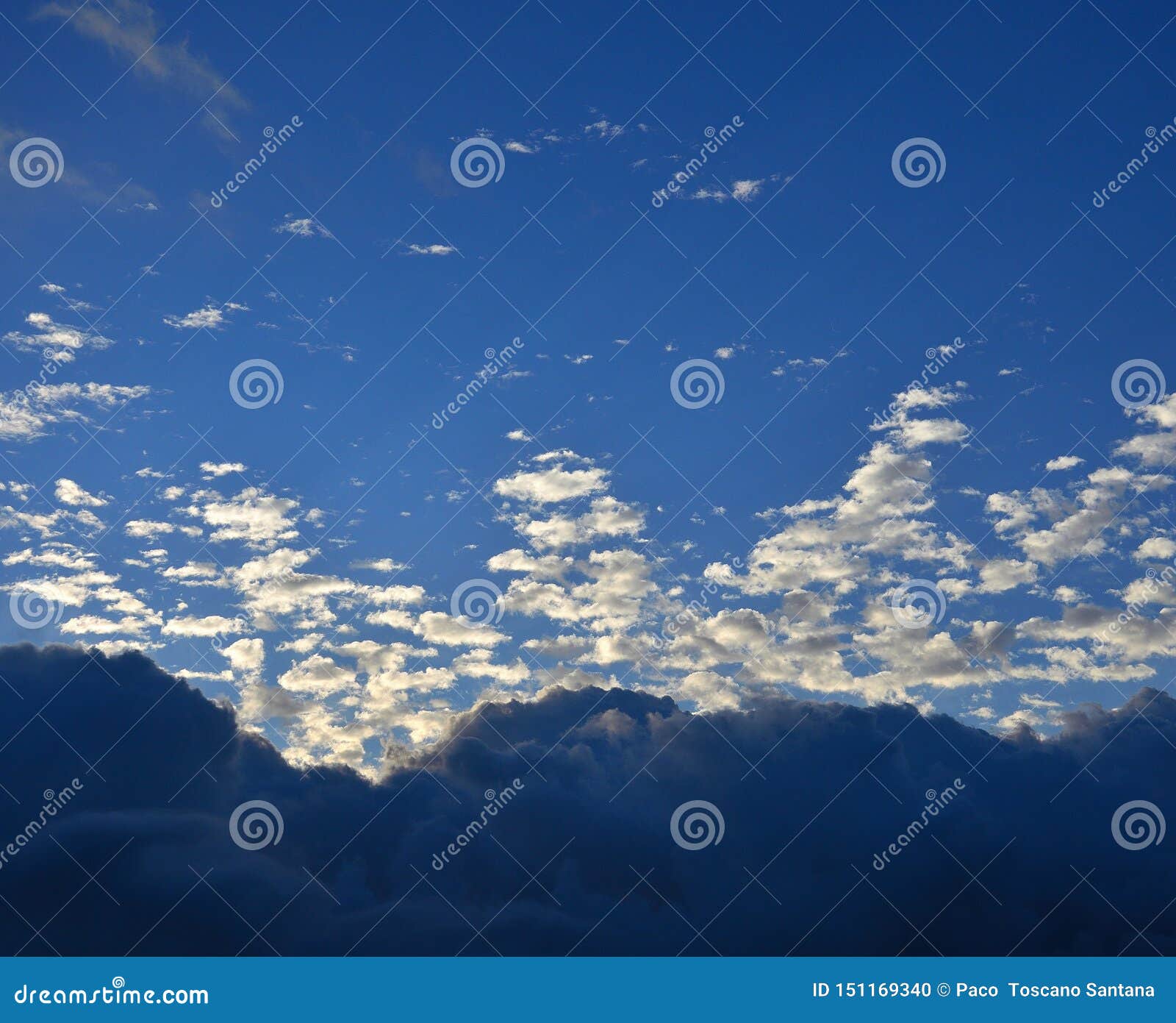 Dawn with low clouds stock photo. Image of cloudscape - 151169340