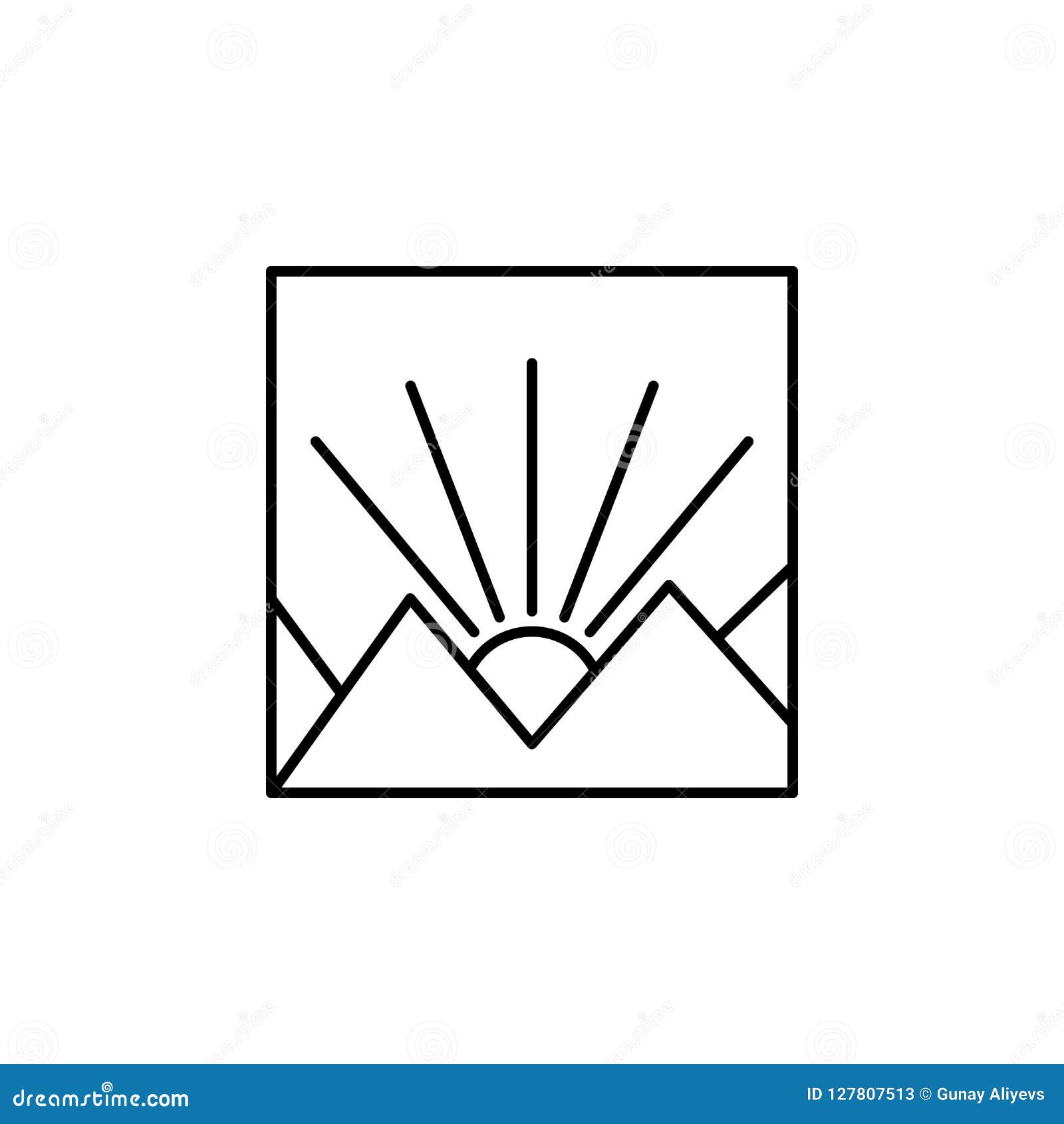 Dawn Outline Icon. Element of Landscape Outline Icon for Mobile Concept ...