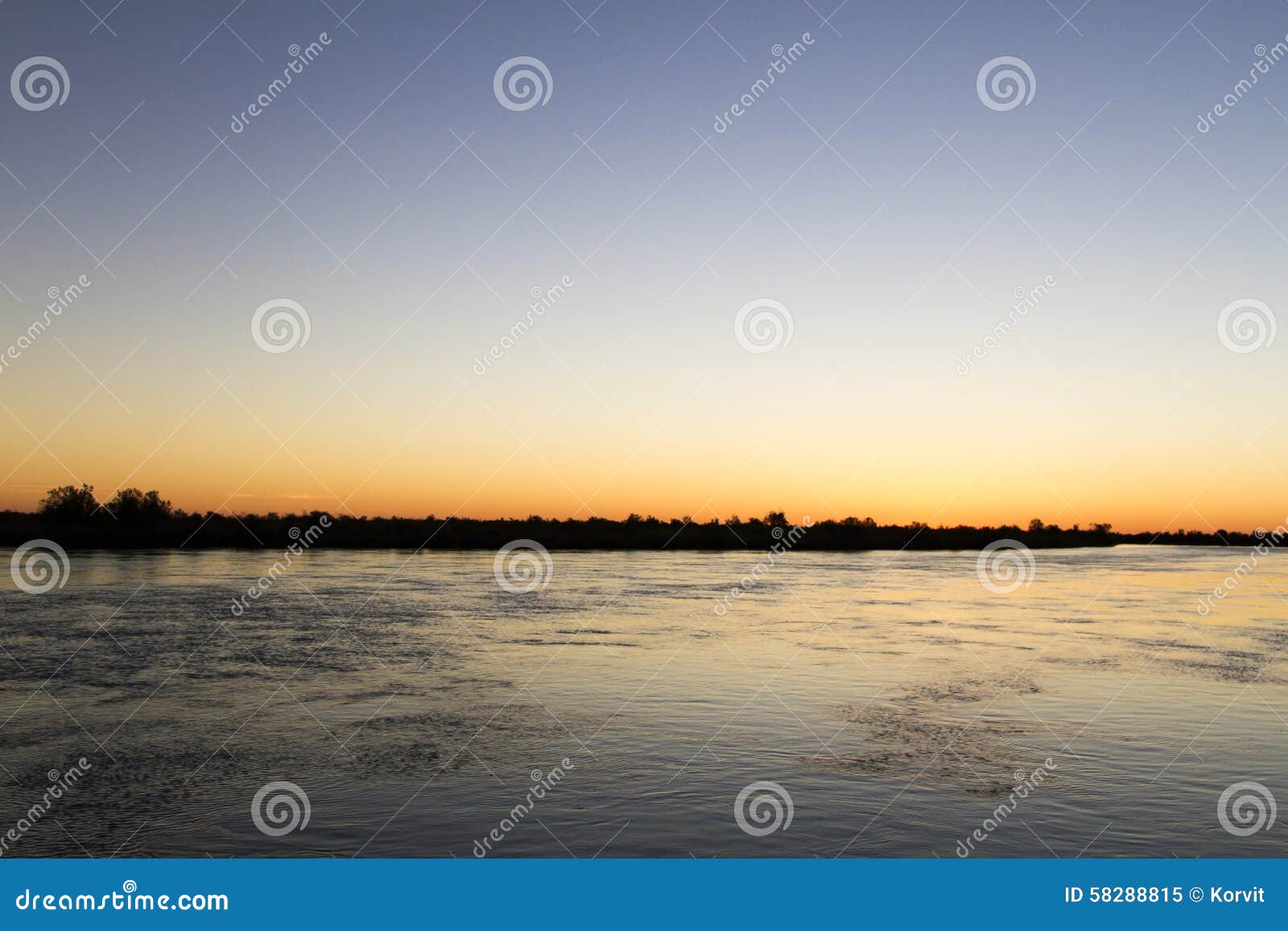 Dawn over the river stock image. Image of season, plant - 58288815