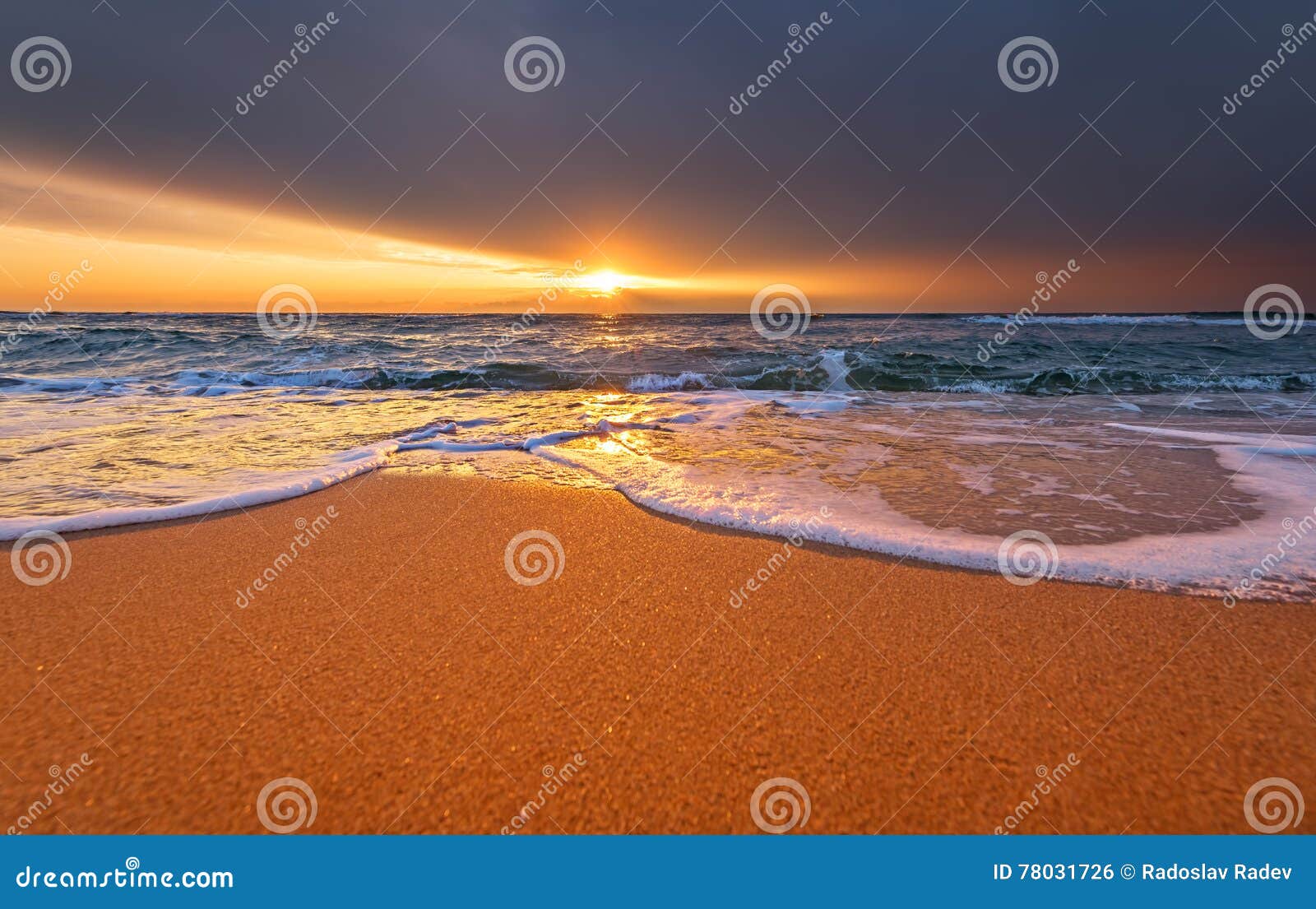Dawn Over the Sea. Nature Composition Stock Photo - Image of waves ...