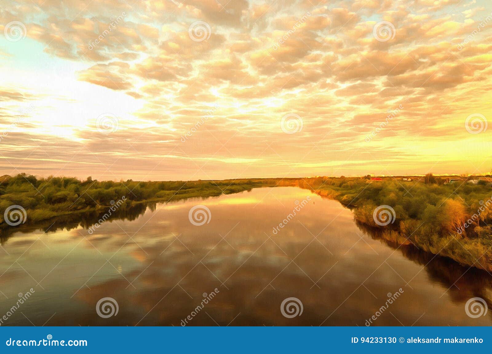 Dawn on the river stock photo. Image of reflection, bangkok - 94233130