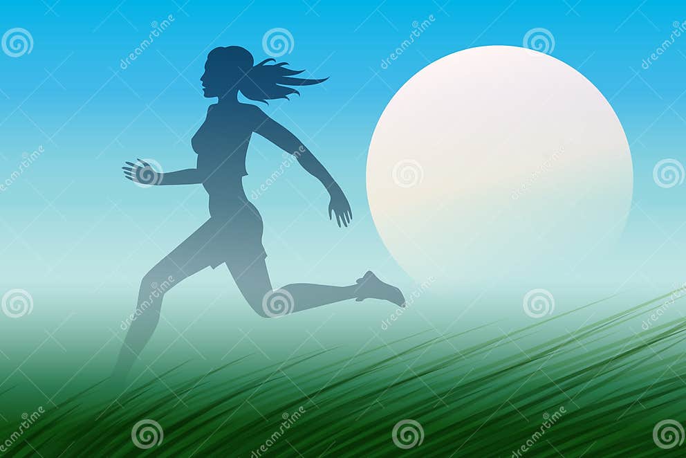 Dawn Runner ilustración del vector. Ilustración de salud - 54470059