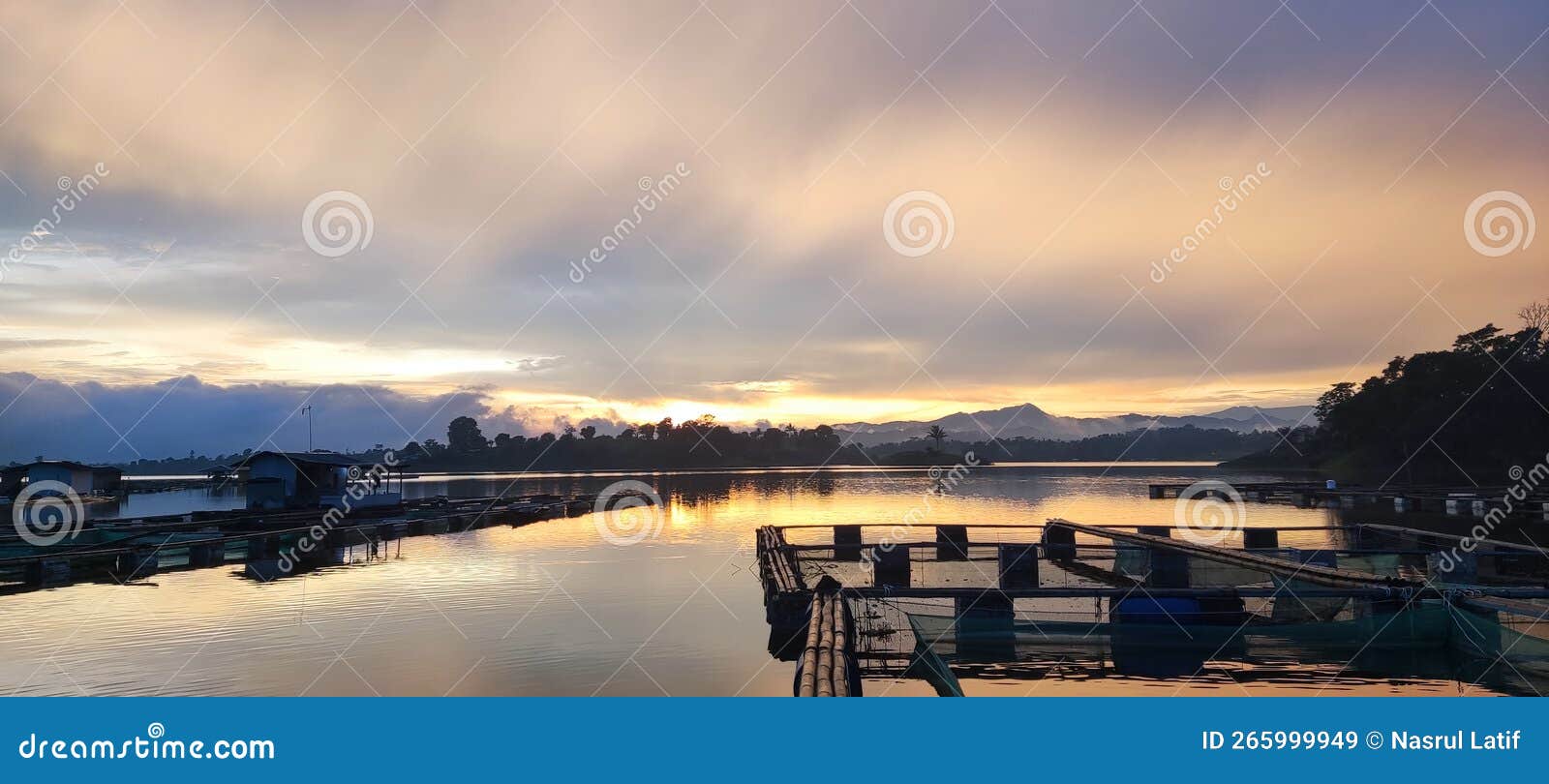 Dawn at Saguling Dam stock image. Image of westjava - 265999949
