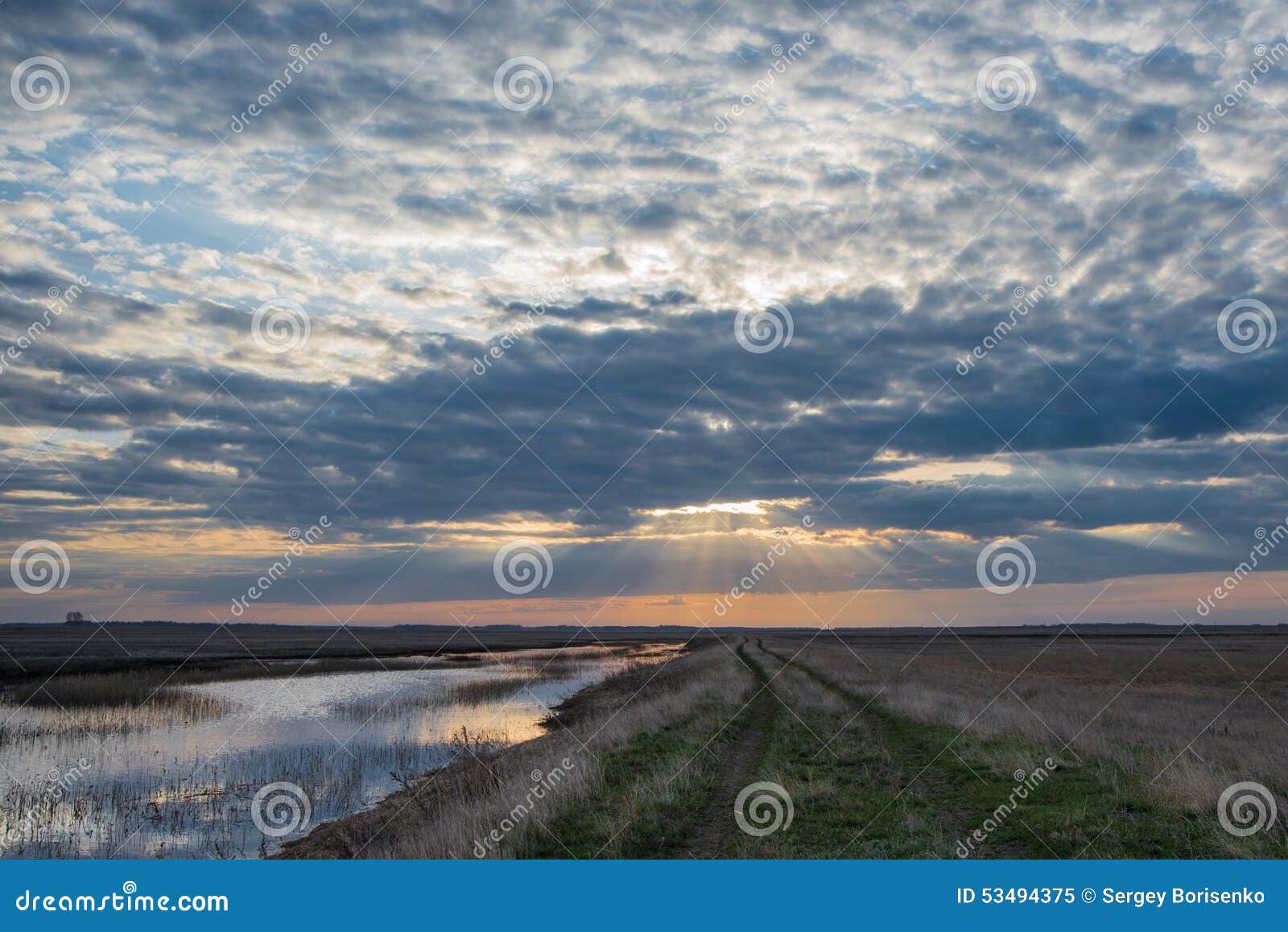 Dawn of spring stock image. Image of walk, sunrise, water - 53494375