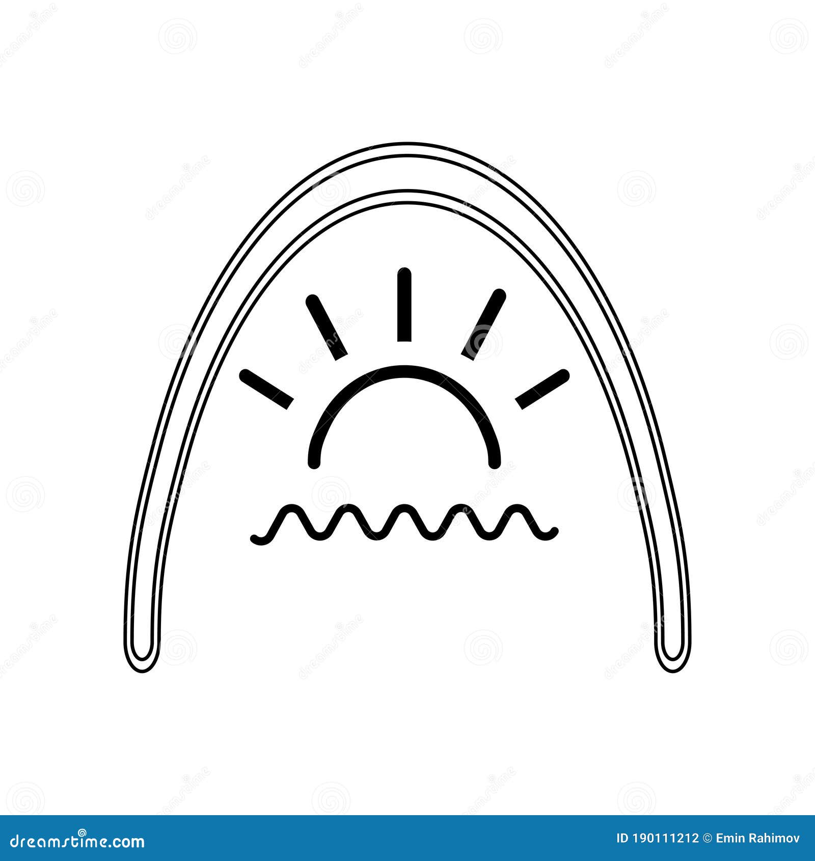 Dawn of the Sun and Sea Picture Icon Eps Ten Stock Vector ...