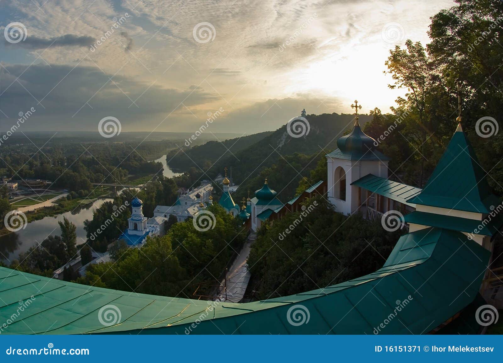 Dawn in Svyatogorsk Monastery Stock Image - Image of roof, priest: 16151371