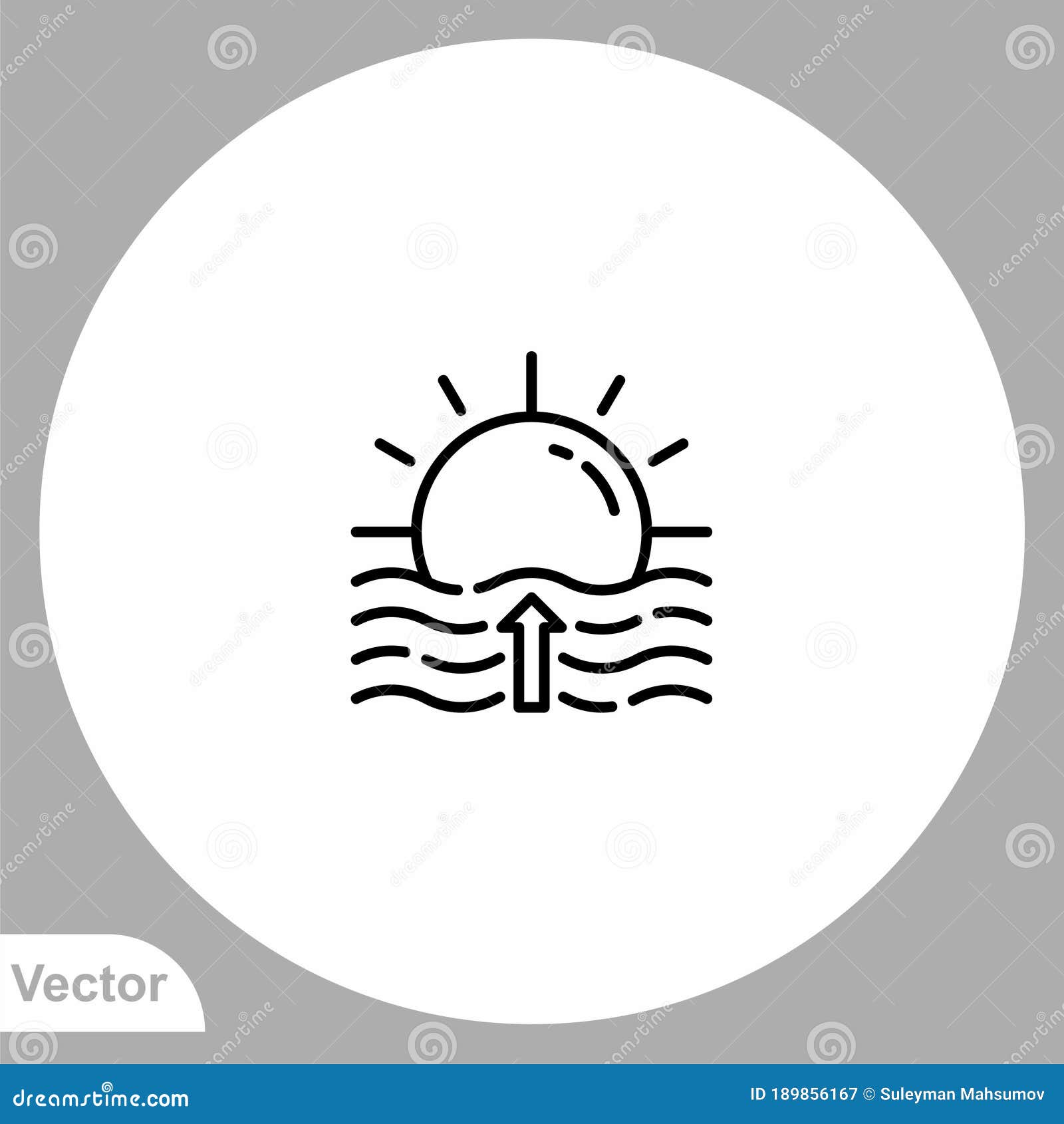 Dawn Vector Icon Sign Symbol Stock Vector - Illustration of icon ...