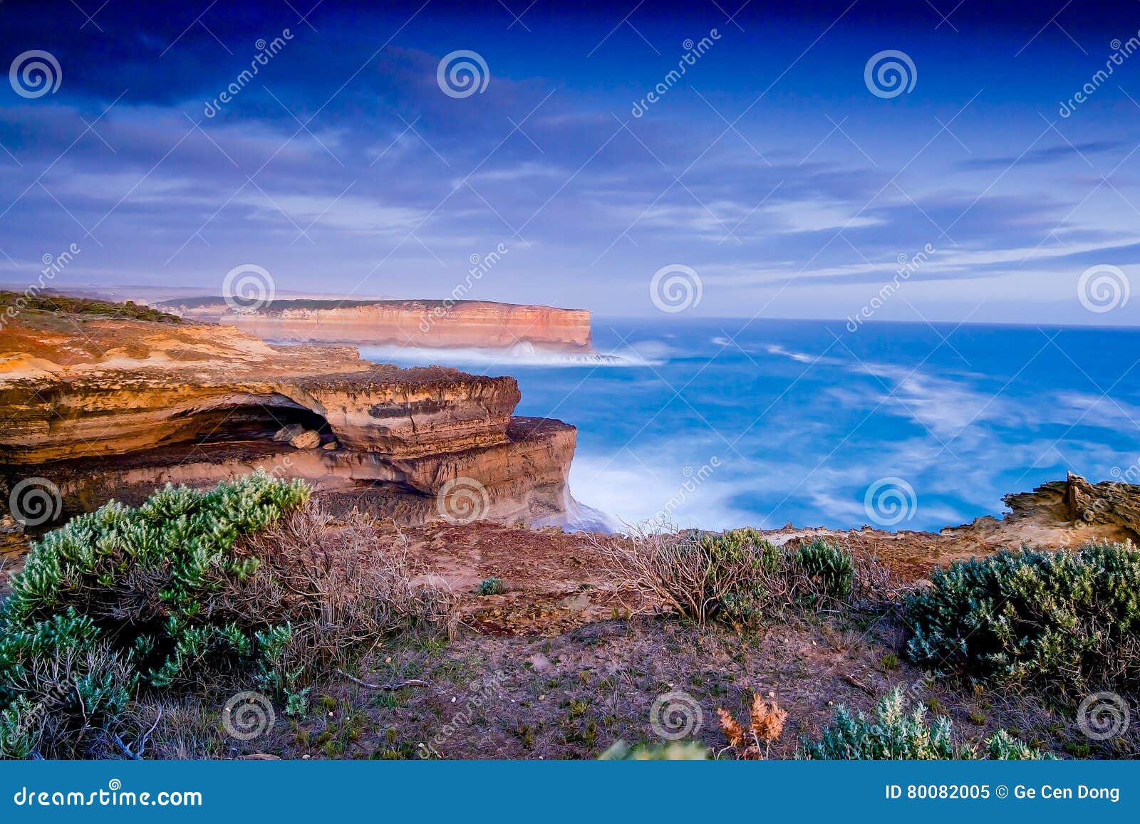 Dawn View of Great Ocean Road Australia Stock Image - Image of scene ...