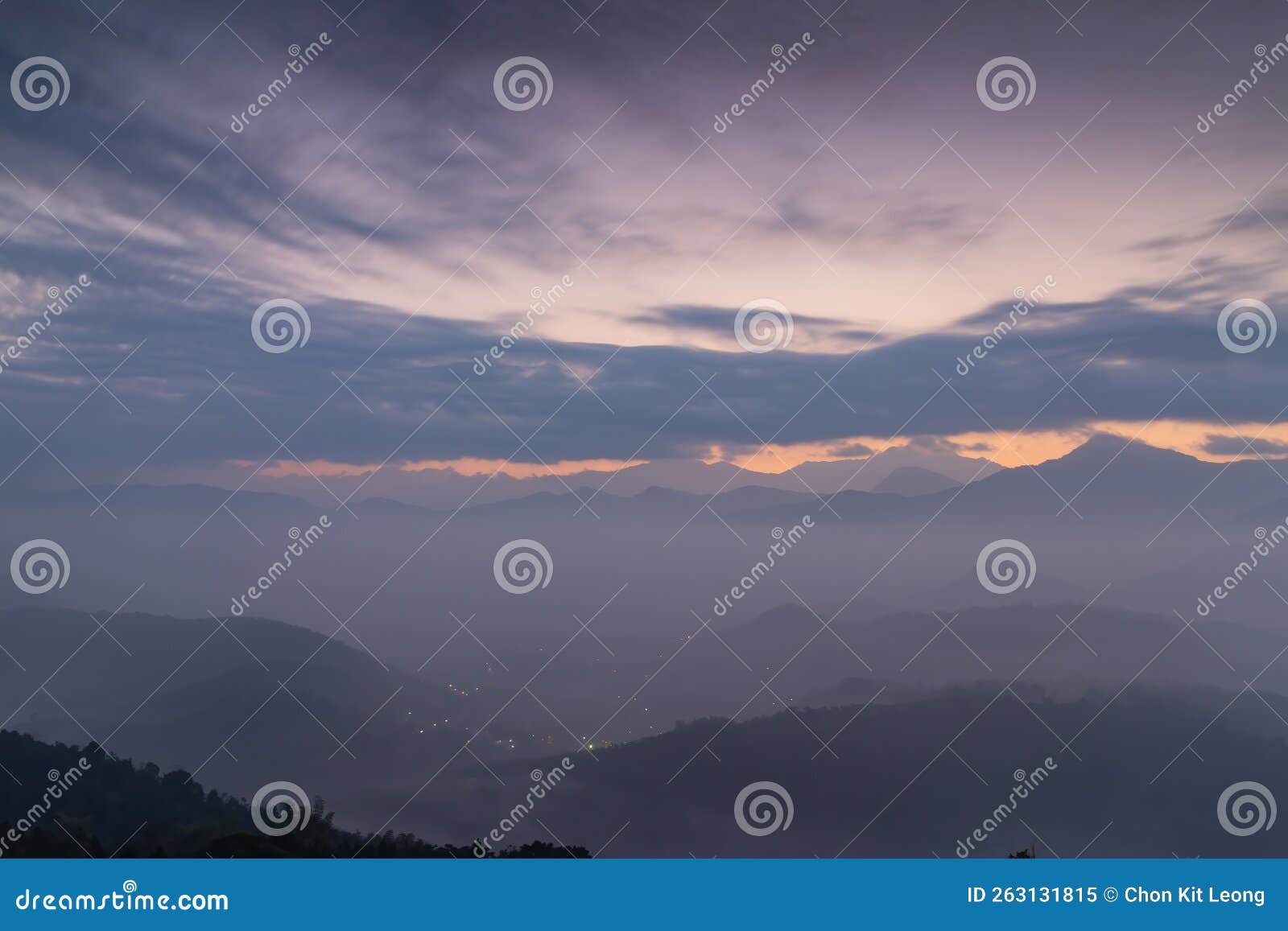 Dawn View of the Landscape of Jinlongshan Stock Image - Image of nature ...