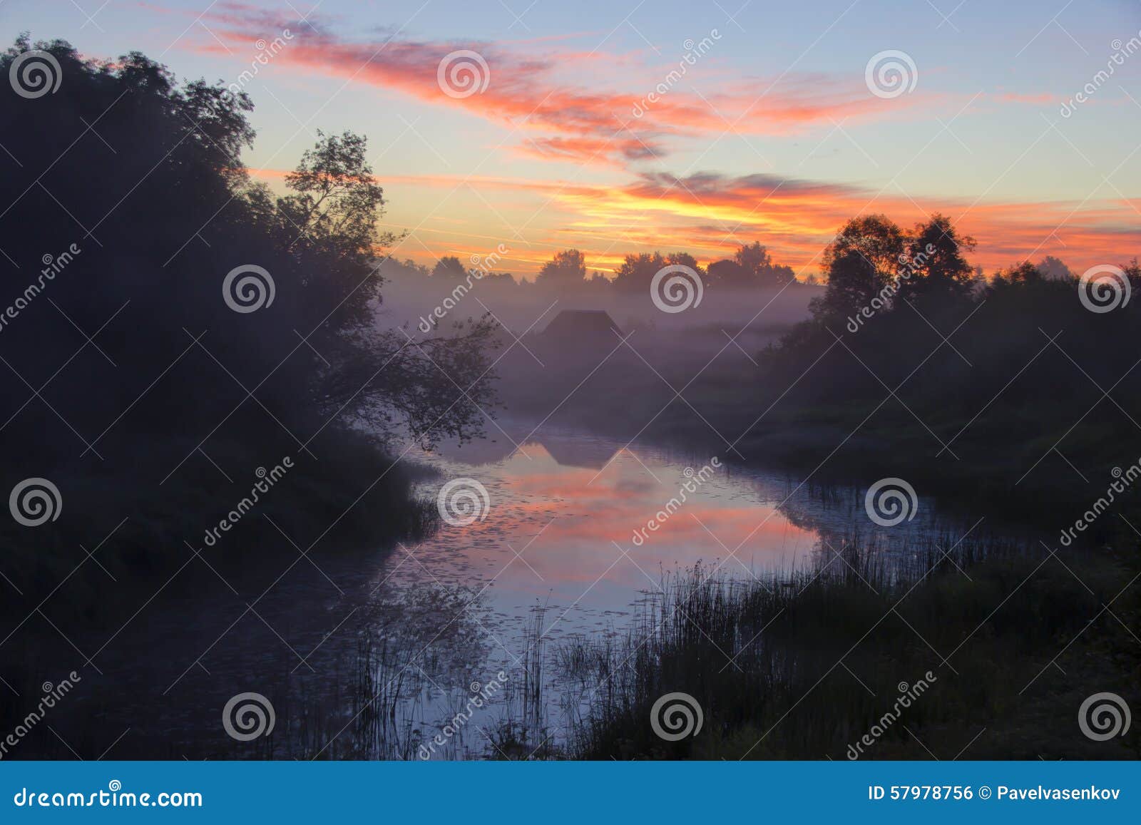 Dawn in the village stock photo. Image of frame, nature - 57978756