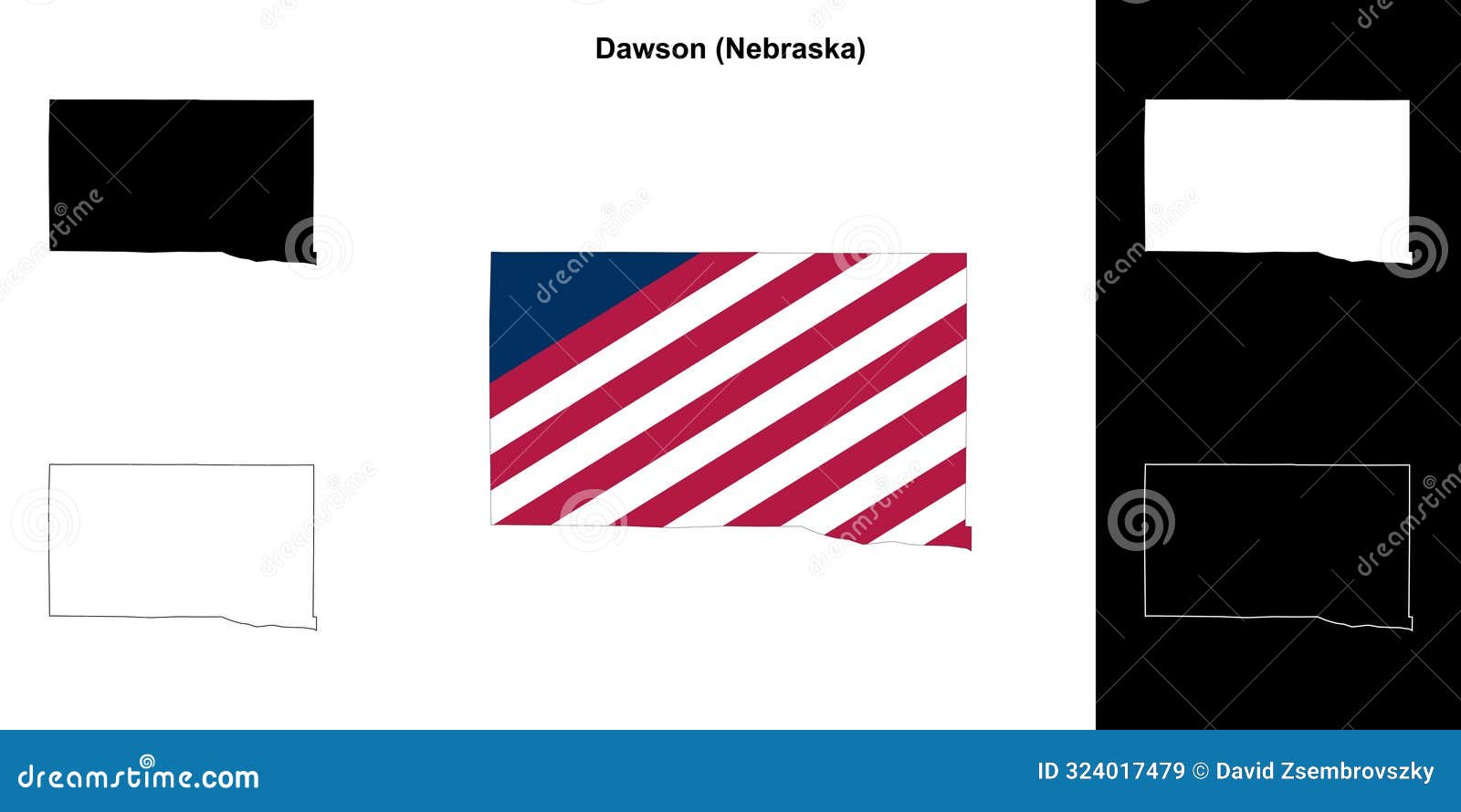 Dawson outline map stock illustration. Illustration of outline - 324017479