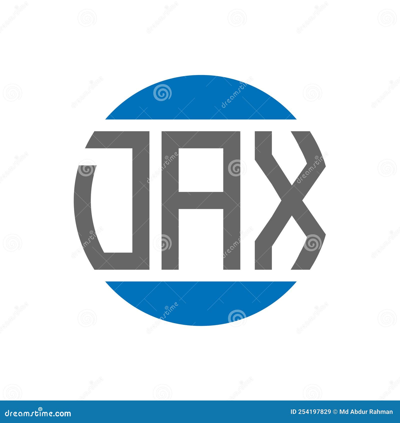 DAX Letter Logo Design on White Background. DAX Creative Initials ...