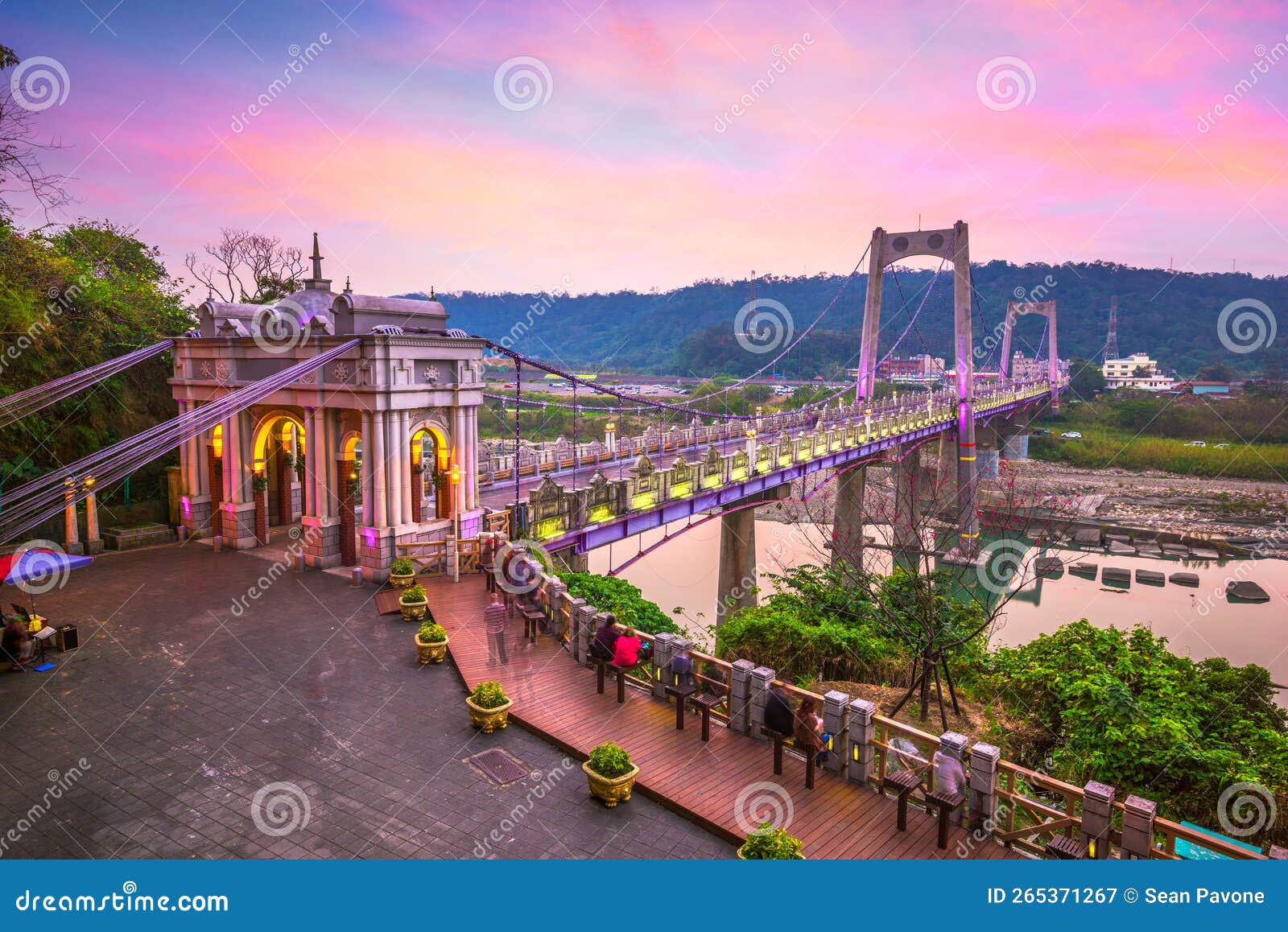 Daxi Bridge in Daxi, Taoyuan, Taiwan Stock Image - Image of river ...