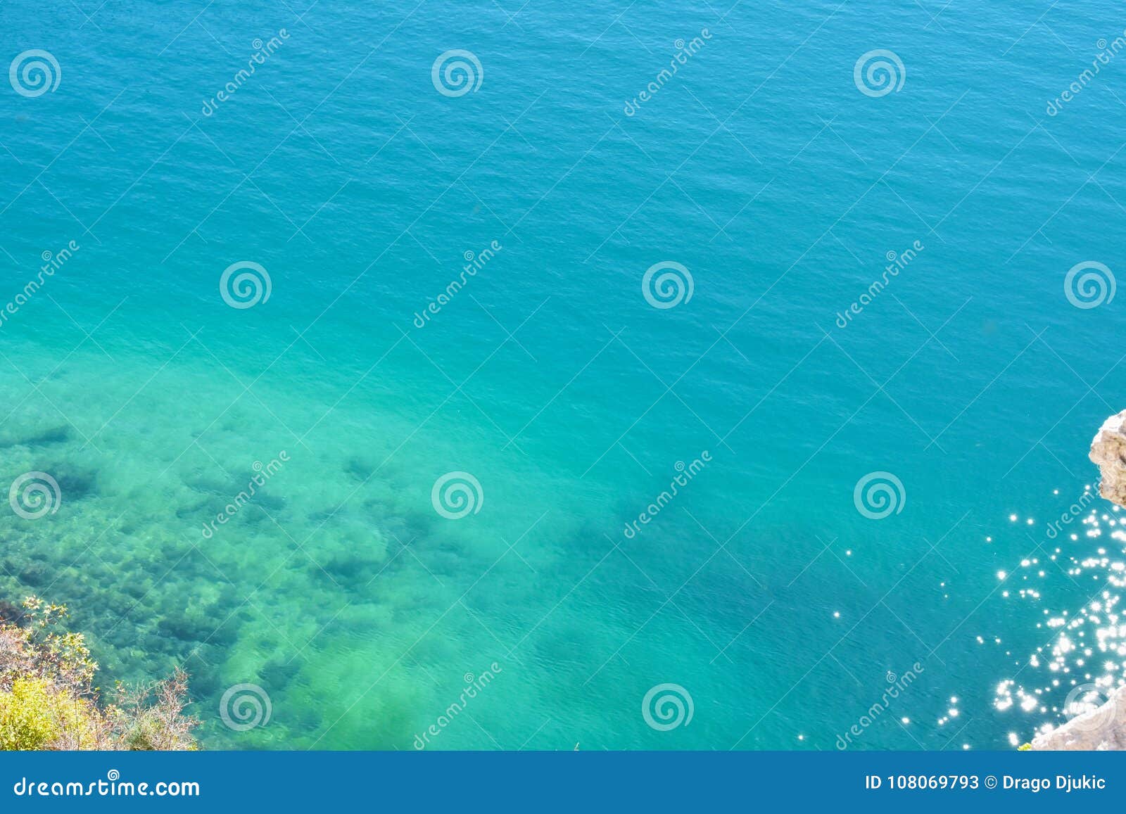 A View from the Wall on a Nice Blue Sea Stock Image - Image of desktop ...