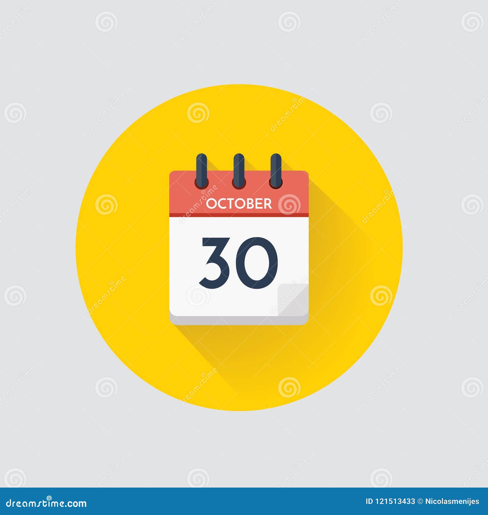 Day Calendar with Date October 30. Stock Illustration - Illustration of ...