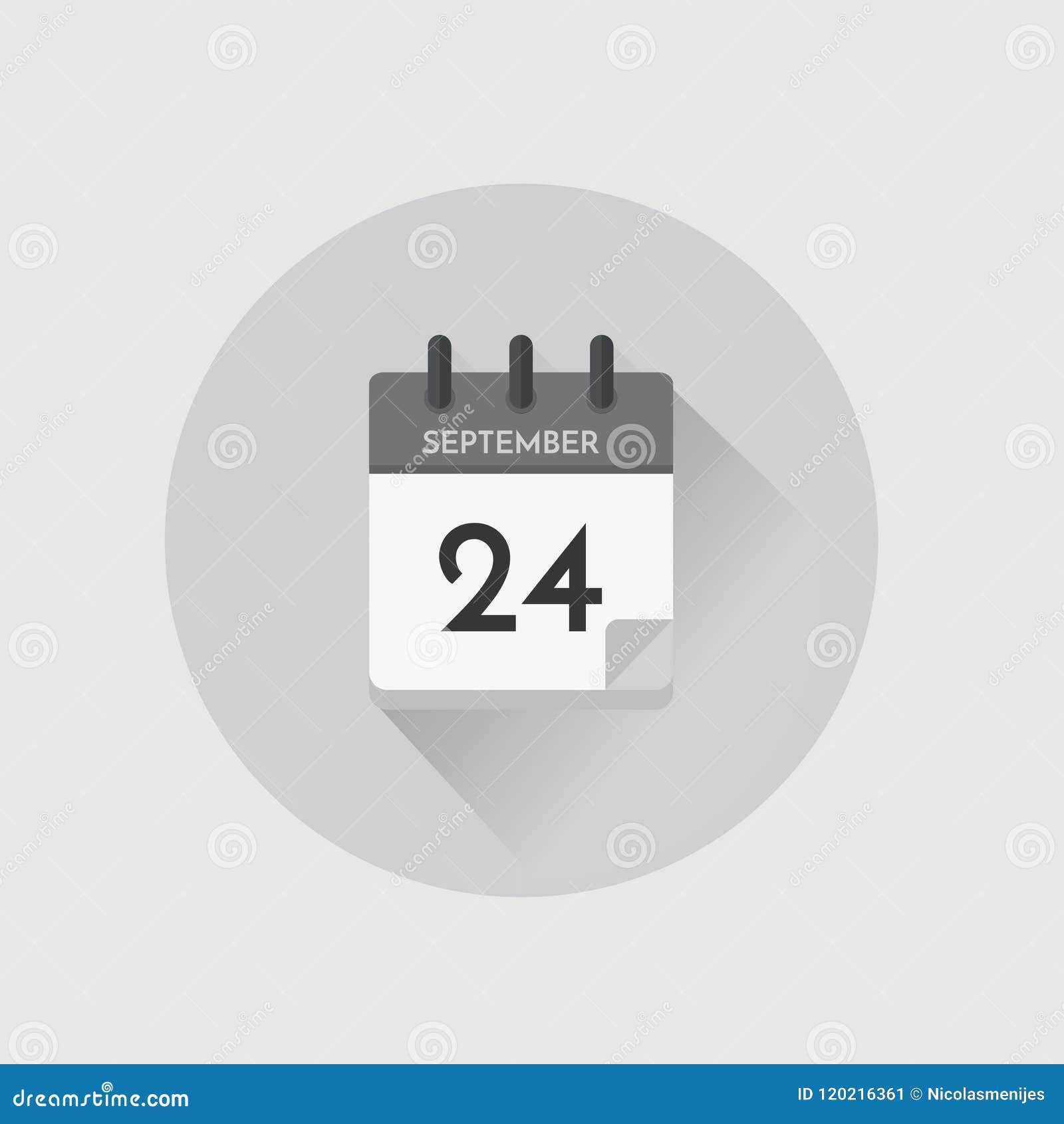 Day Calendar with Date September 23. Stock Vector - Illustration of ...