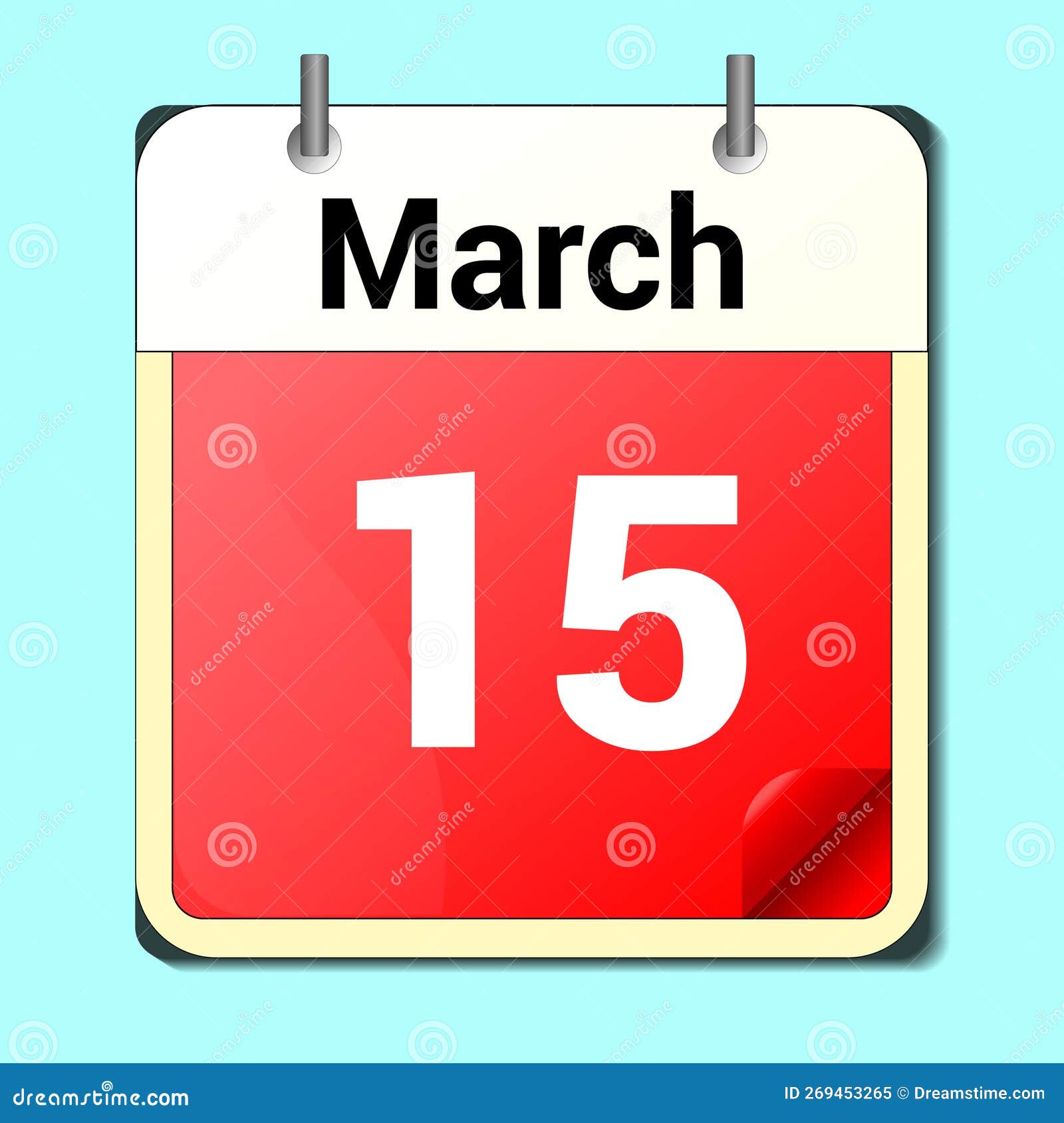 Day on the Calendar, Vector Image Format, March 15 Stock Vector ...