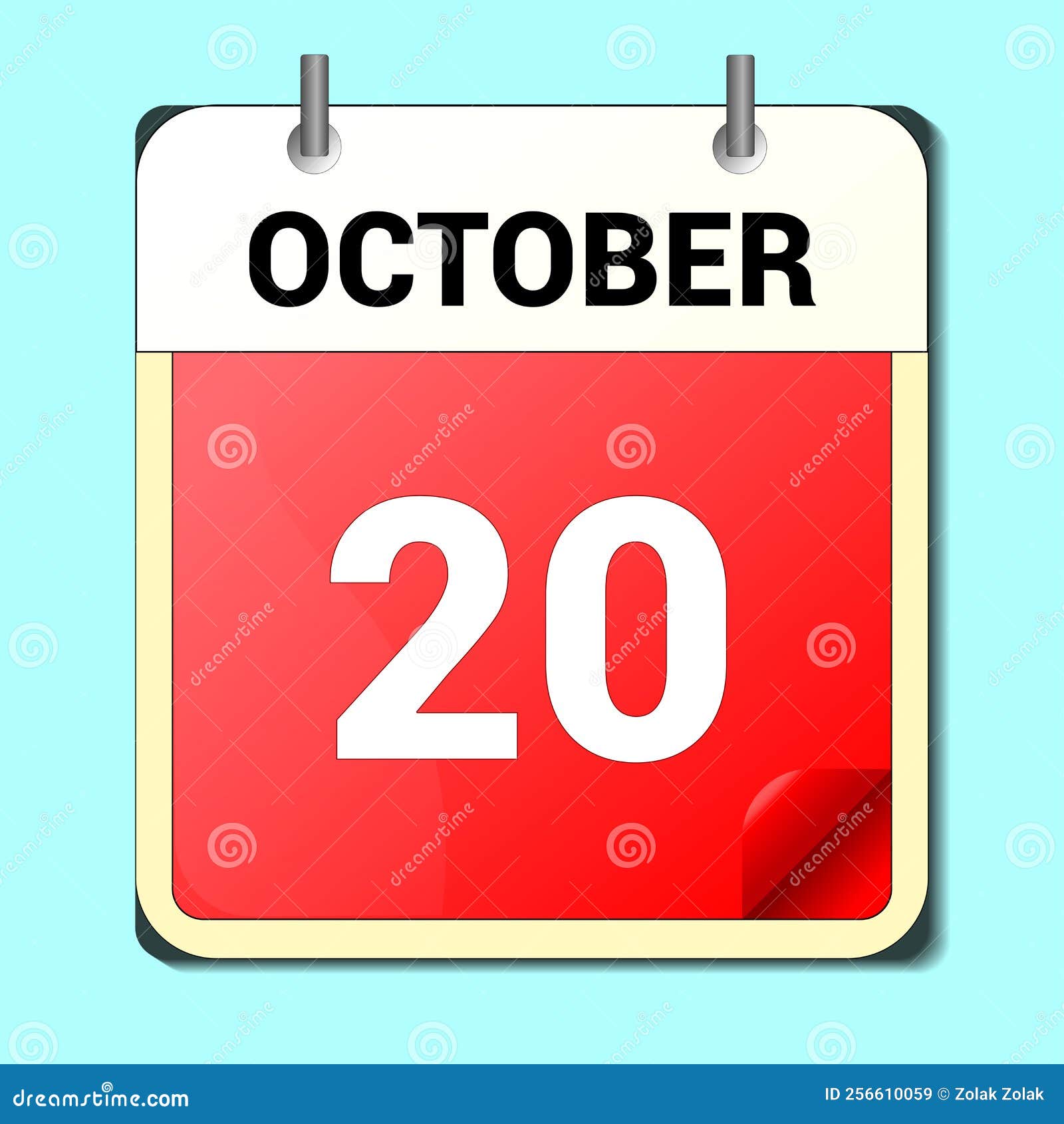 Day on the Calendar, Vector Image Format, October 9 Stock Vector ...
