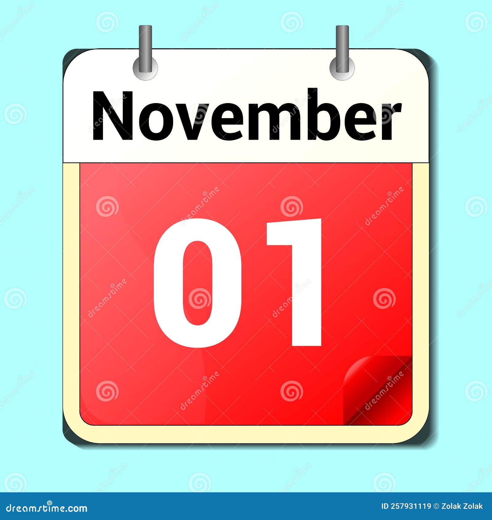 Day on the Calendar, Vector Image Format, October 9 Stock Illustration ...