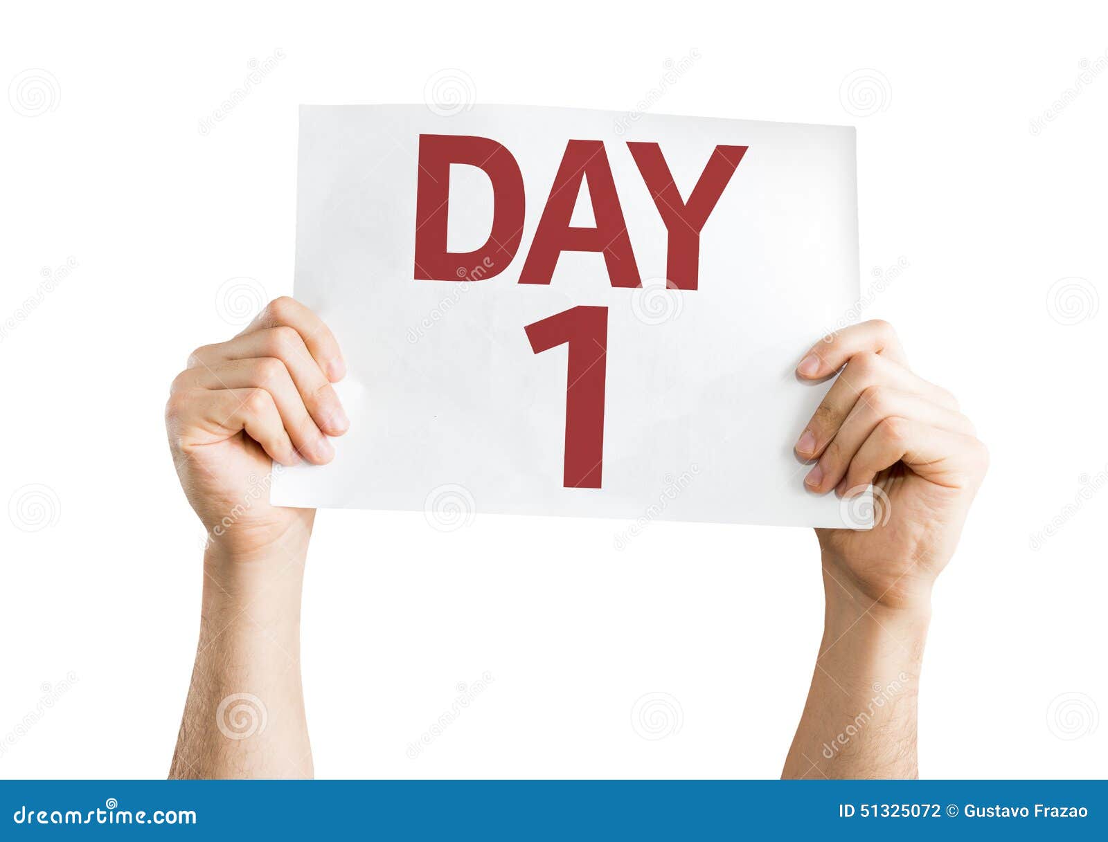 Day 1 Card Isolated on White Background Stock Photo - Image of business ...