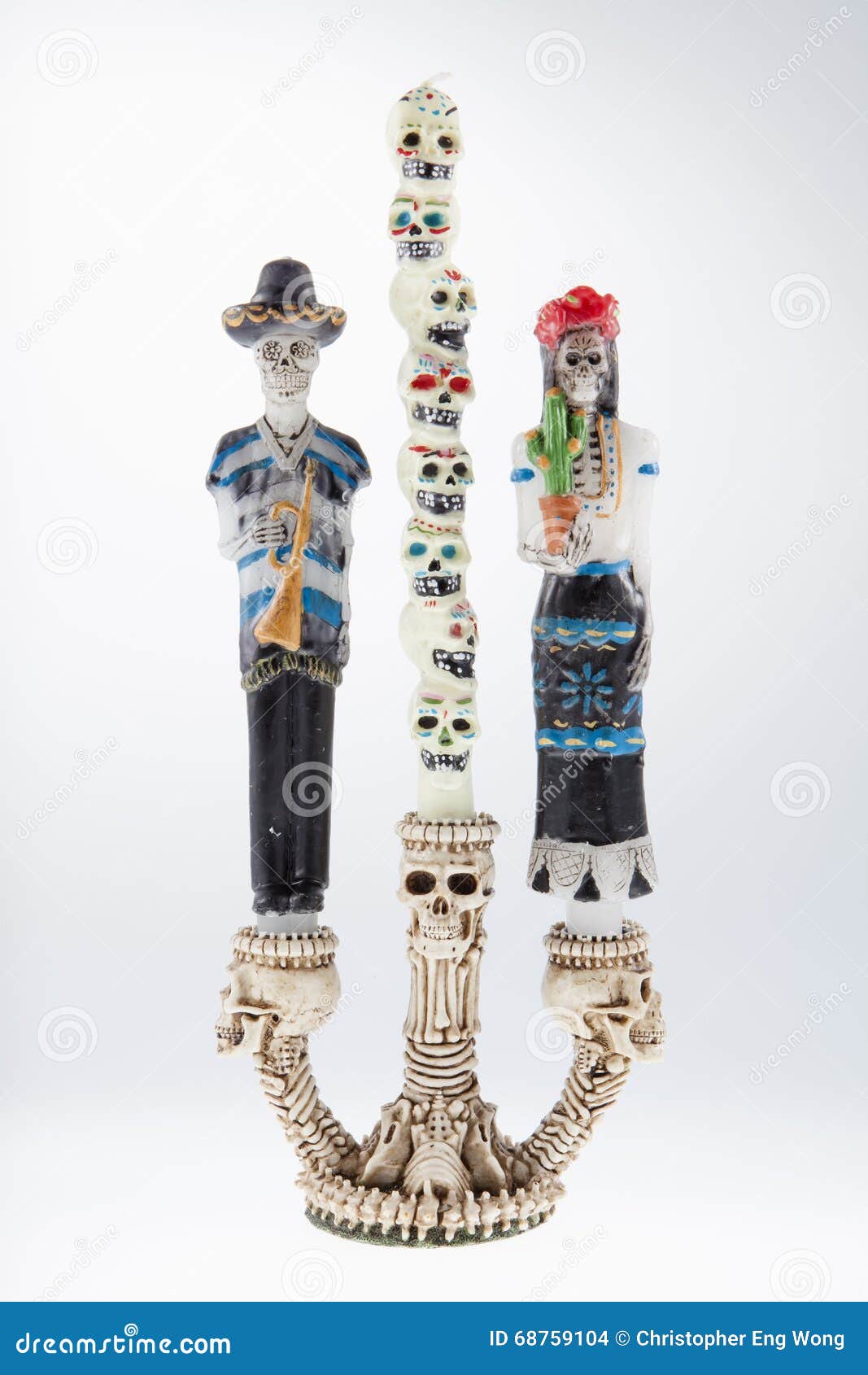 Day of the Dead Candles stock photo. Image of candelabra - 68759104