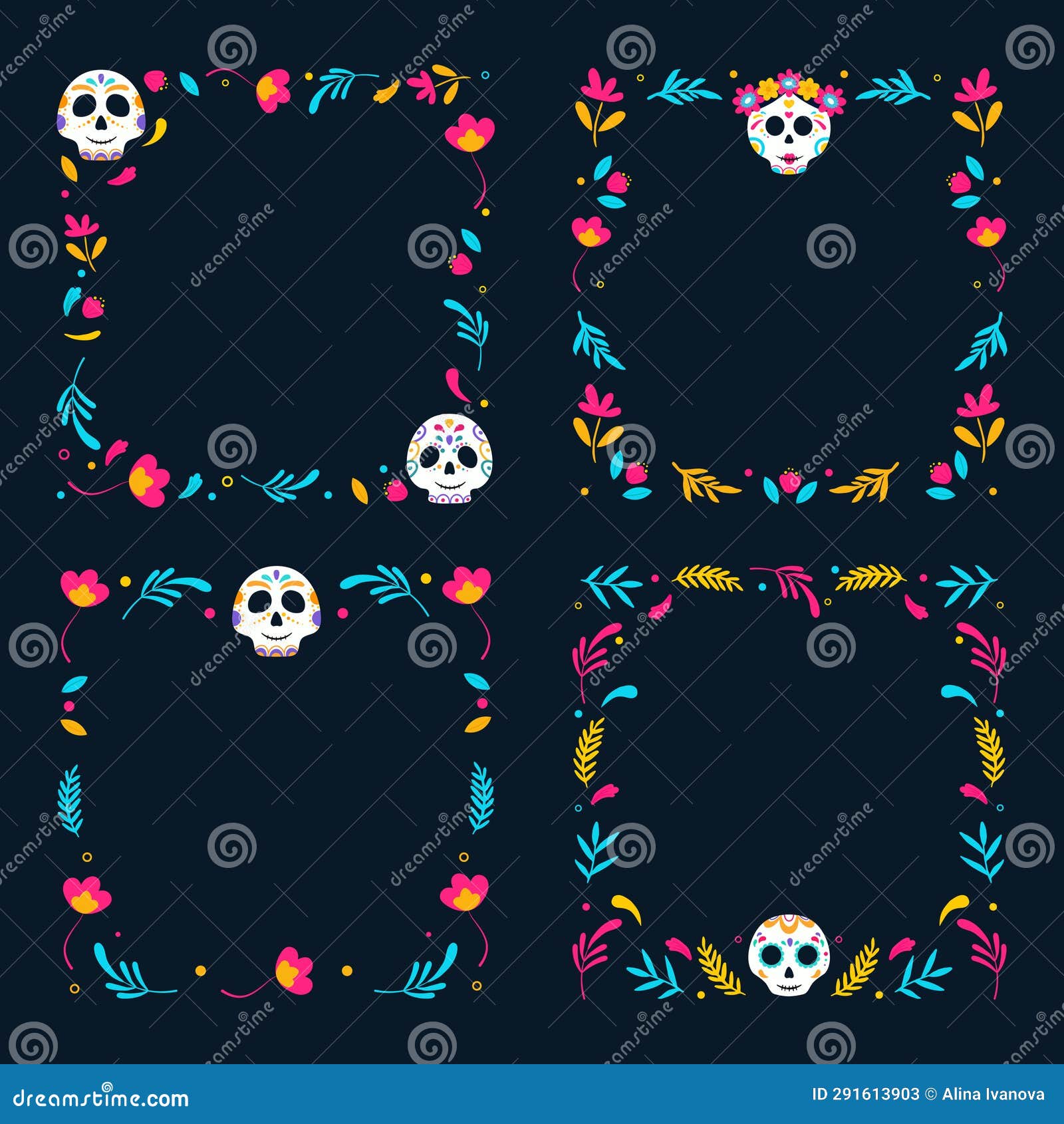 Mexican Frame Cartoon Vector | CartoonDealer.com #8643481