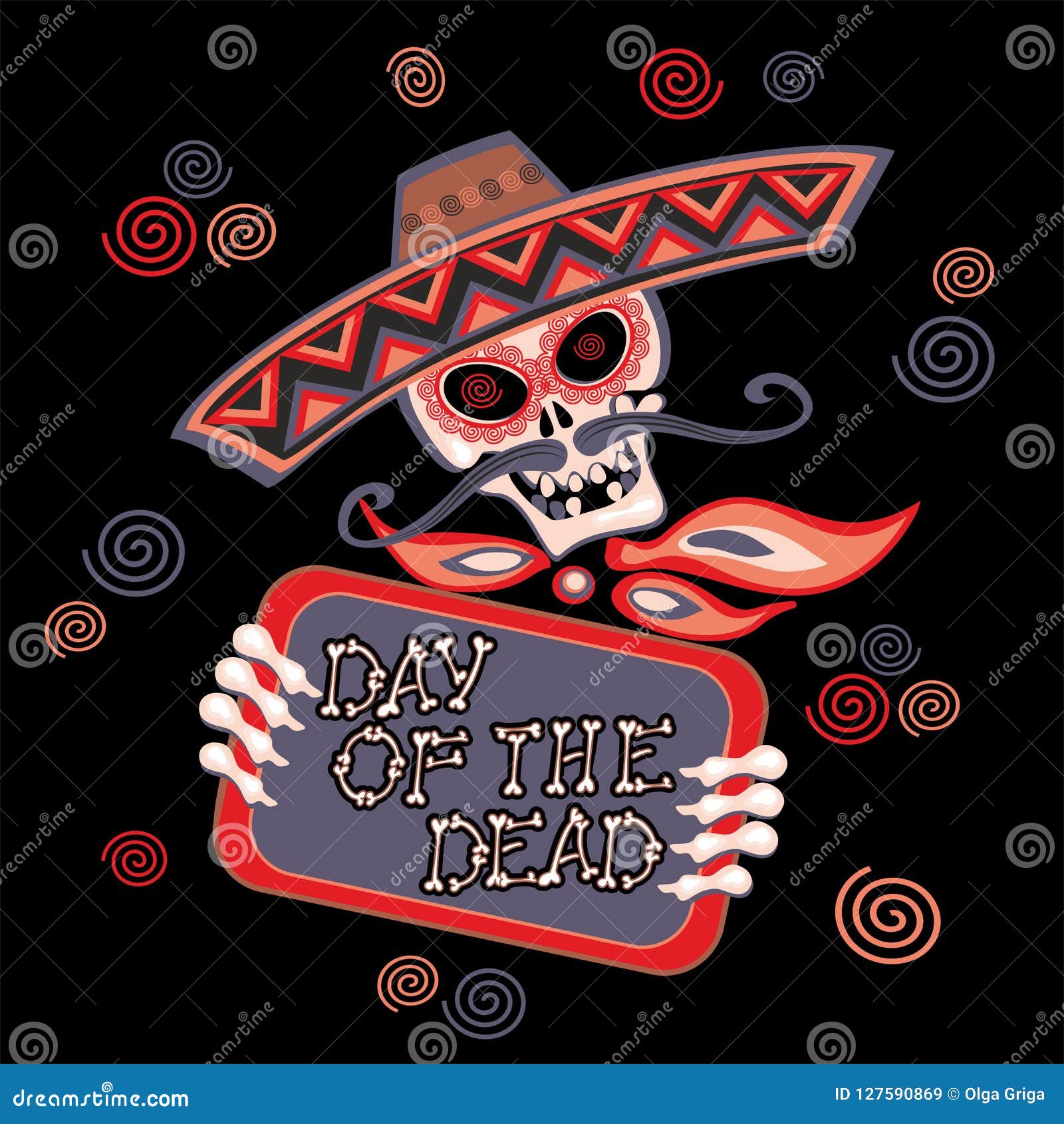 Day of the Dead. Lettering. Holiday Card. Vector. Stock Illustration ...