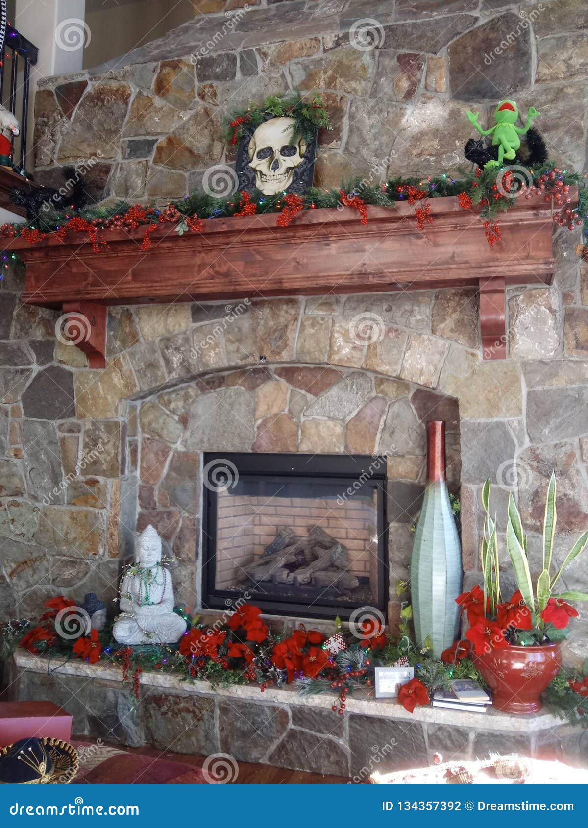 Day of the Dead Mantle stock photo. Image of fireplace - 134357392