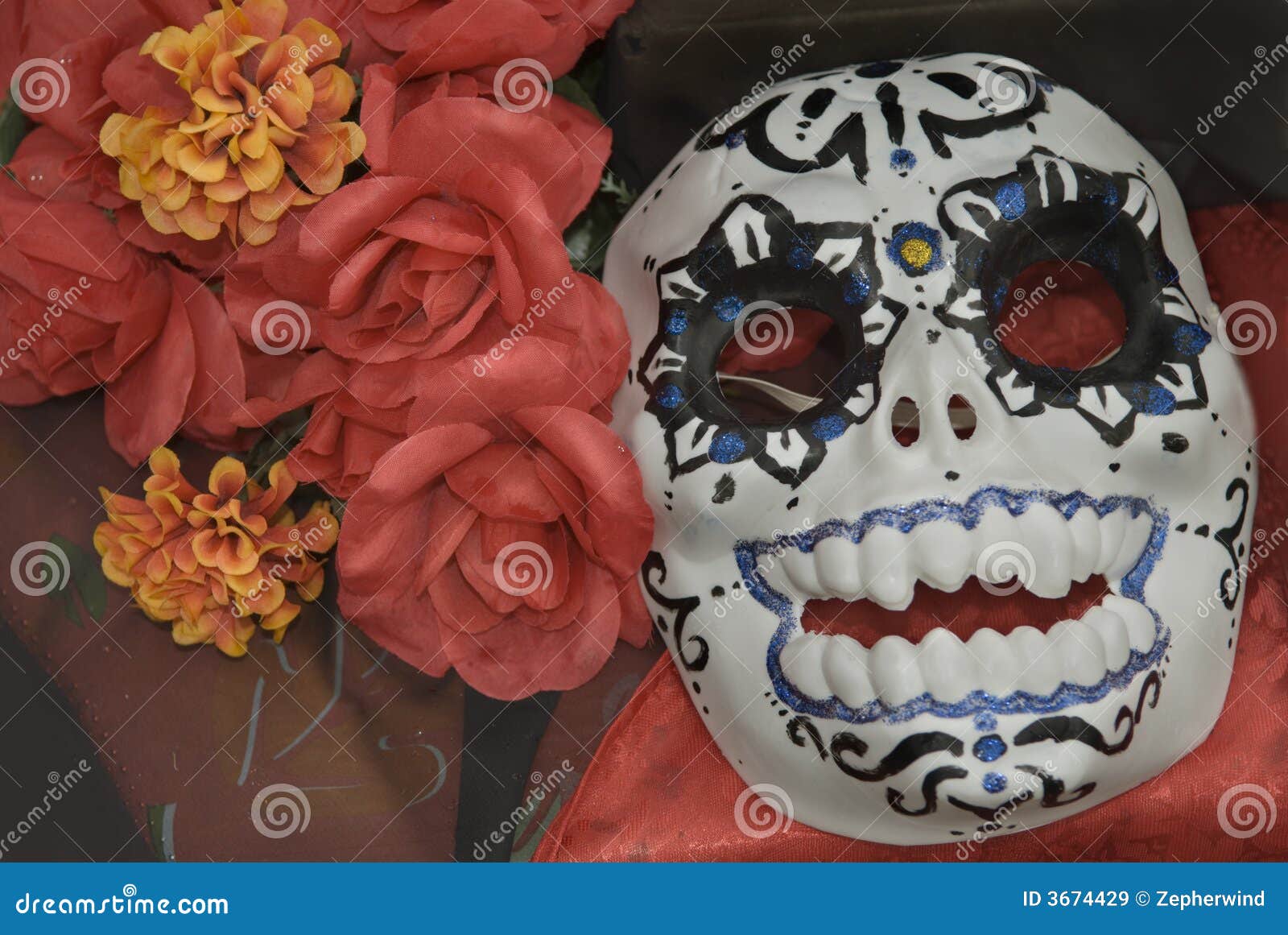 Day of the dead mask stock image. Image of halloween, chicano - 3674429