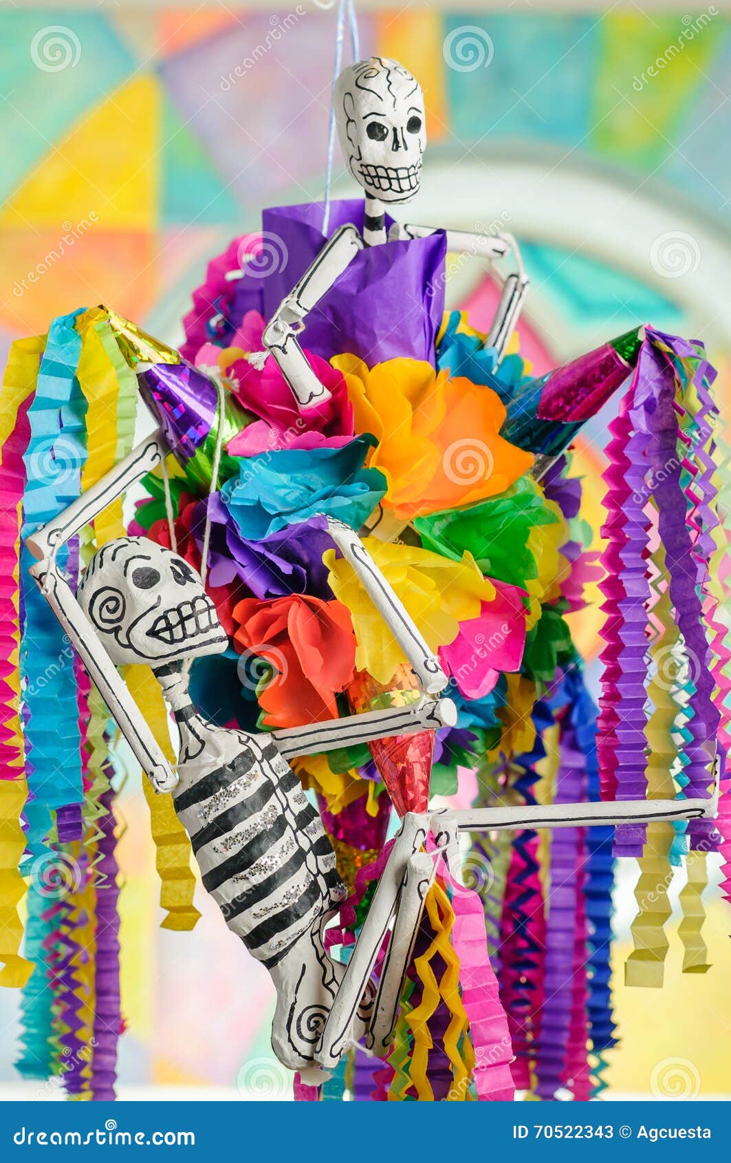 Day of the Dead Pinata with Skeletons Stock Image - Image of party ...