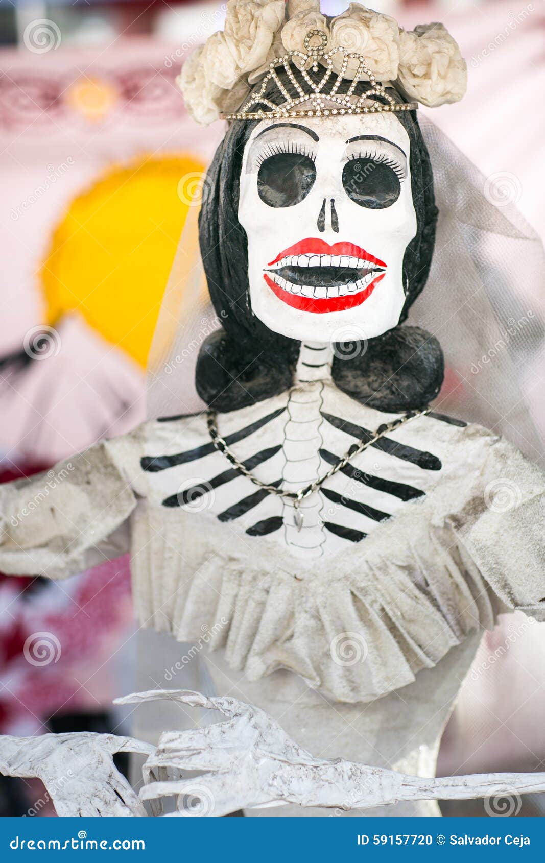 Day of the dead skeleton stock photo. Image of heads - 59157720