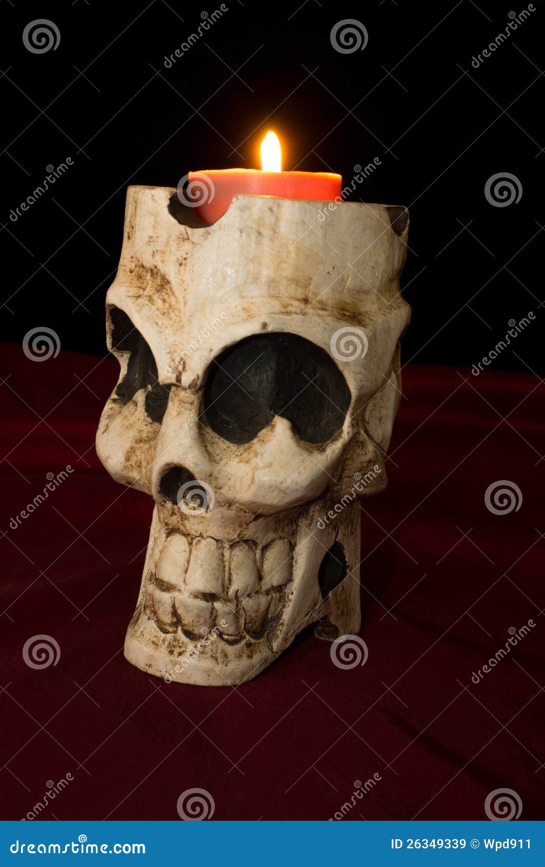 Day of the Dead Skull Candle Stock Image - Image of orange, muertos ...