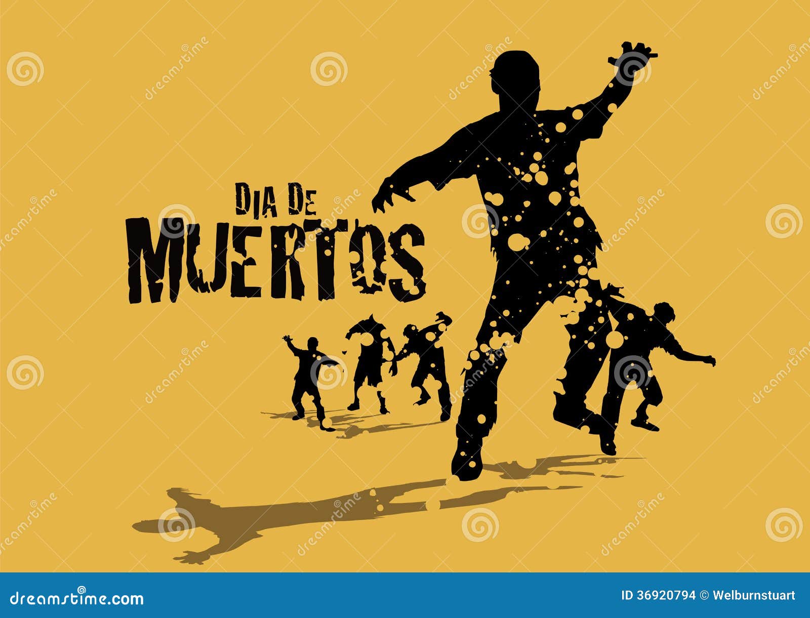 Day of dead zombies stock vector. Illustration of carnaval - 36920794