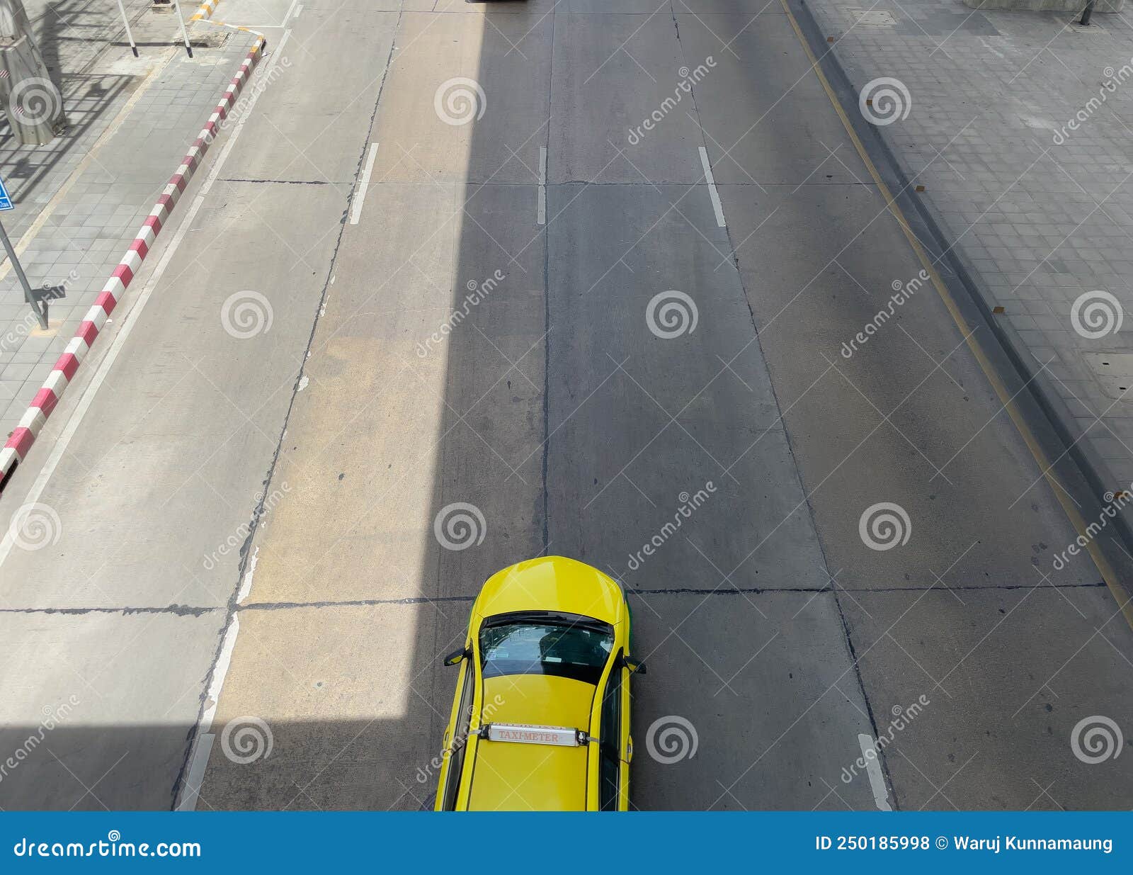 A Car Ran Down an Empty Road. Stock Photo - Image of asphalt, street ...