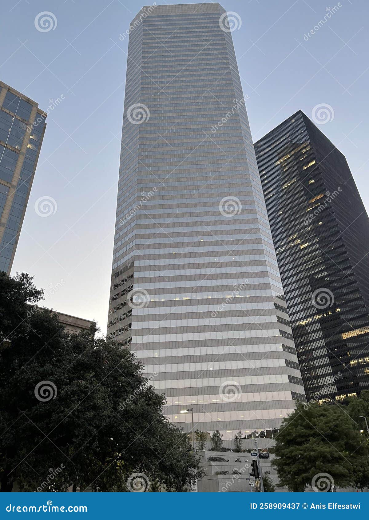 The Day at Downtown of Houston Stock Image - Image of skyscraper ...