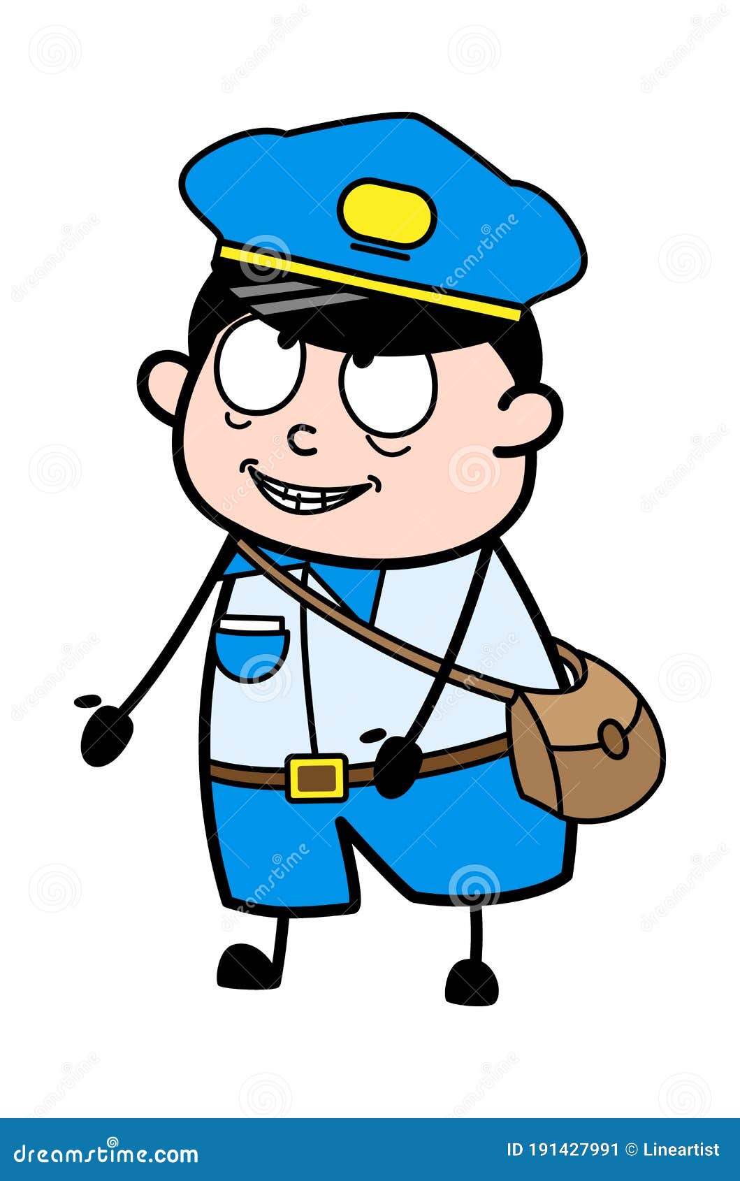 Day Dreaming Postal Worker Cartoon Stock Illustration - Illustration of ...