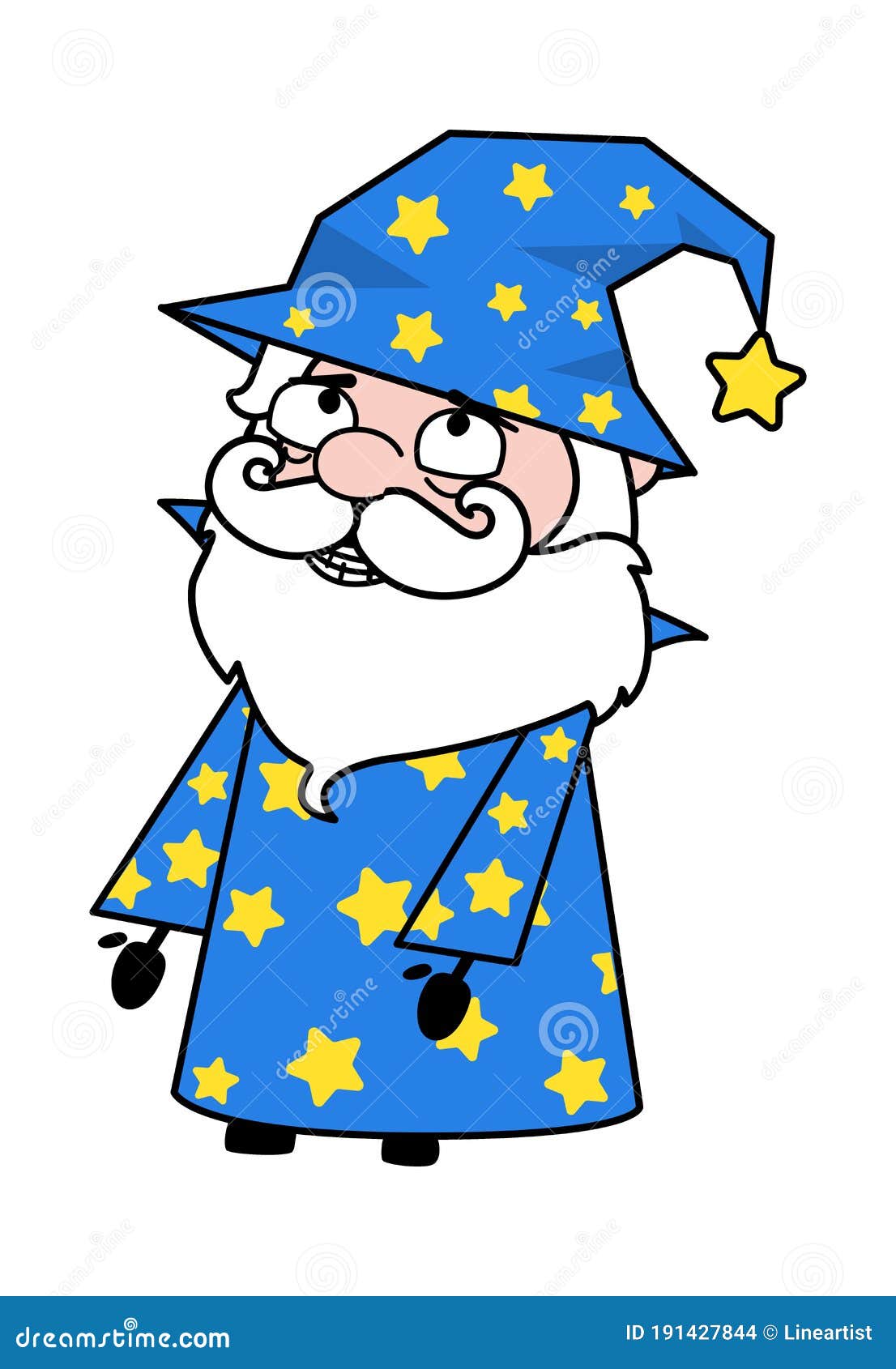 Day Dreaming Wizard Cartoon Stock Vector - Illustration of confused ...